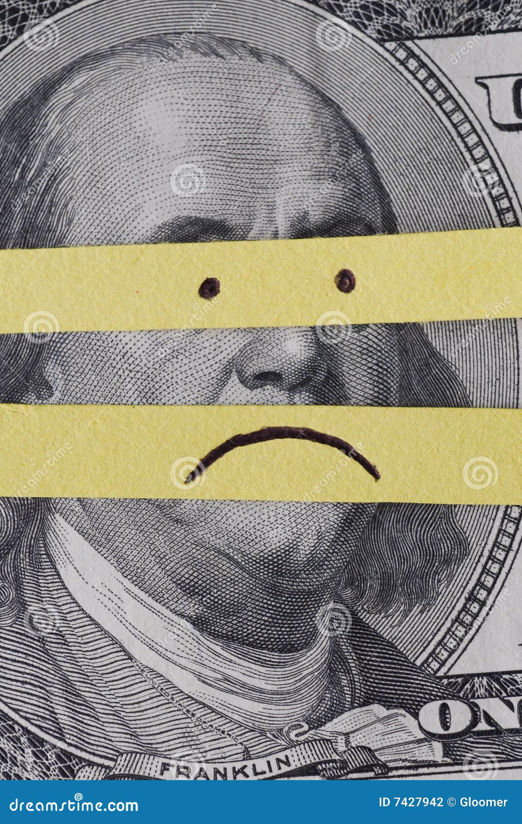 Dollar stock photo. Image of yellow, sadness, human, note - 7427942