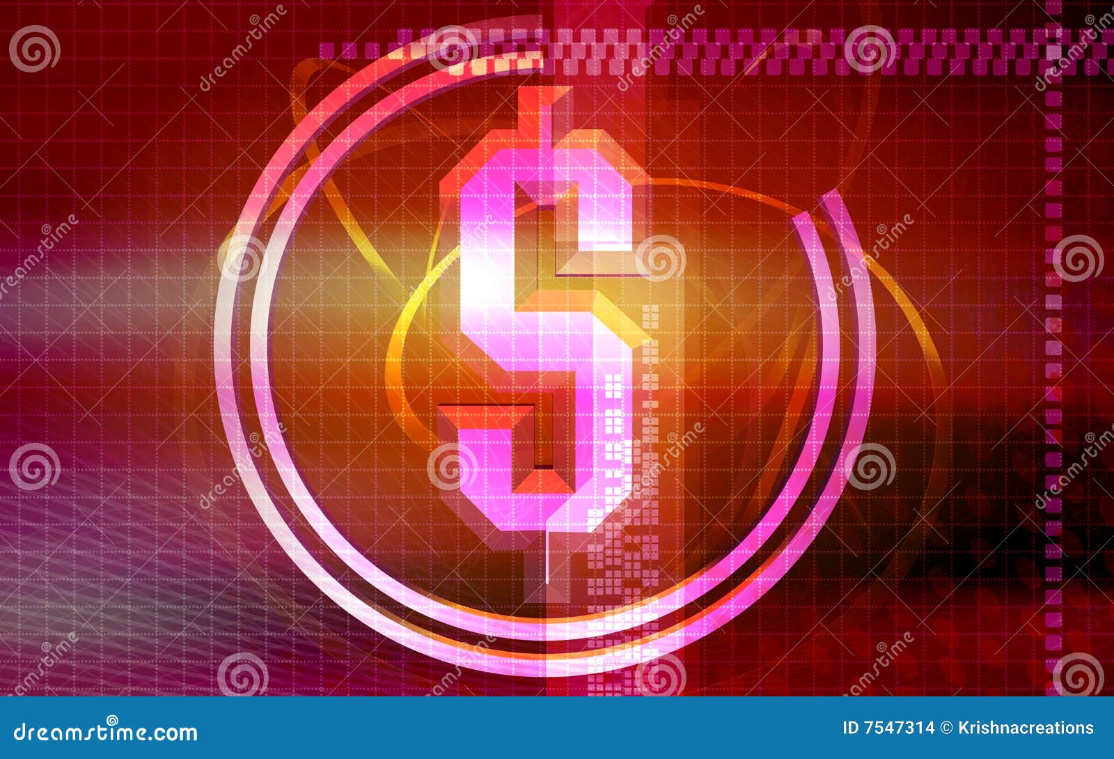 Dollar stock illustration. Illustration of pink, invest - 7547314
