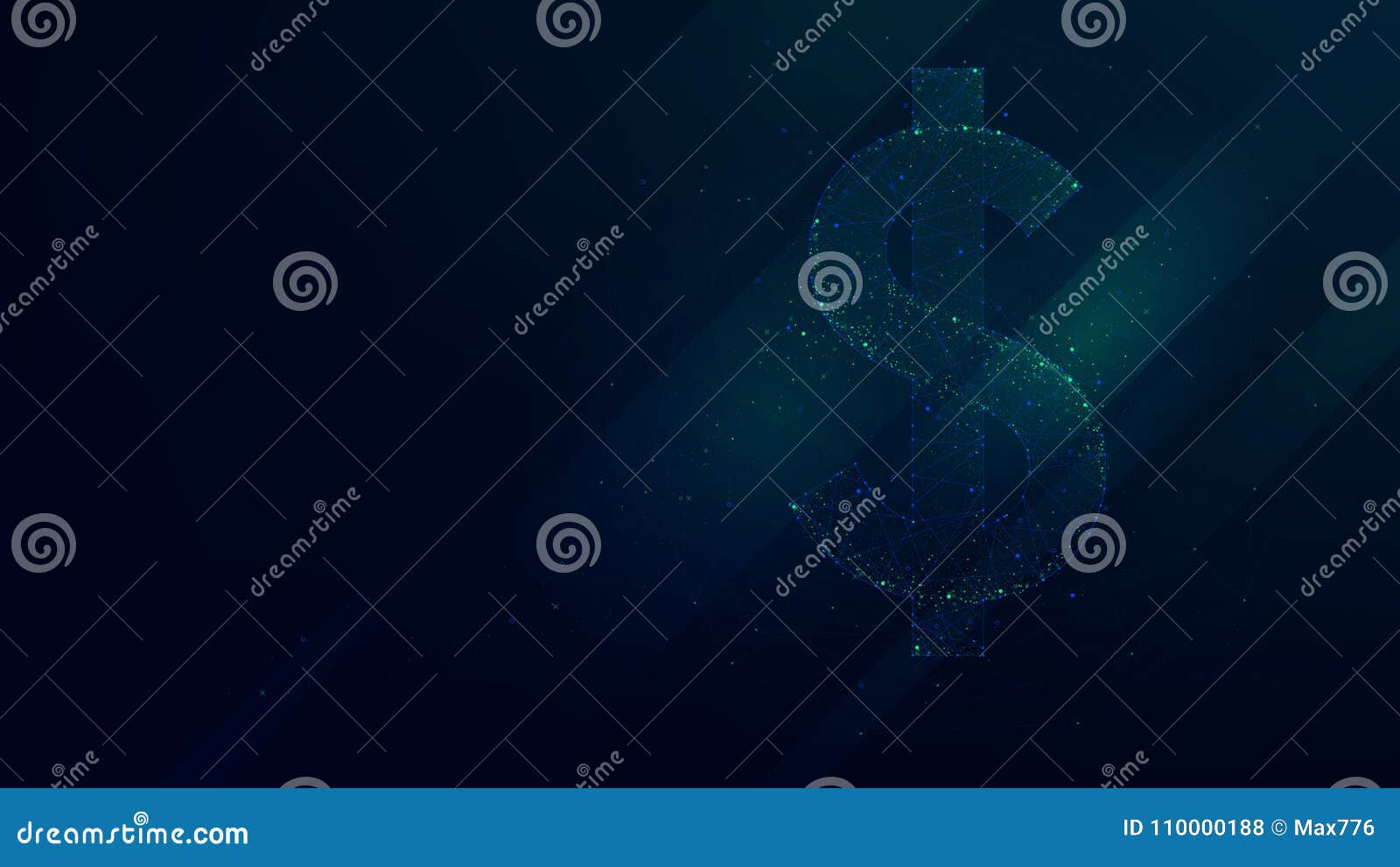 Dollar Abstract Polygonal Points, Low Poly Future Technology Stock ...