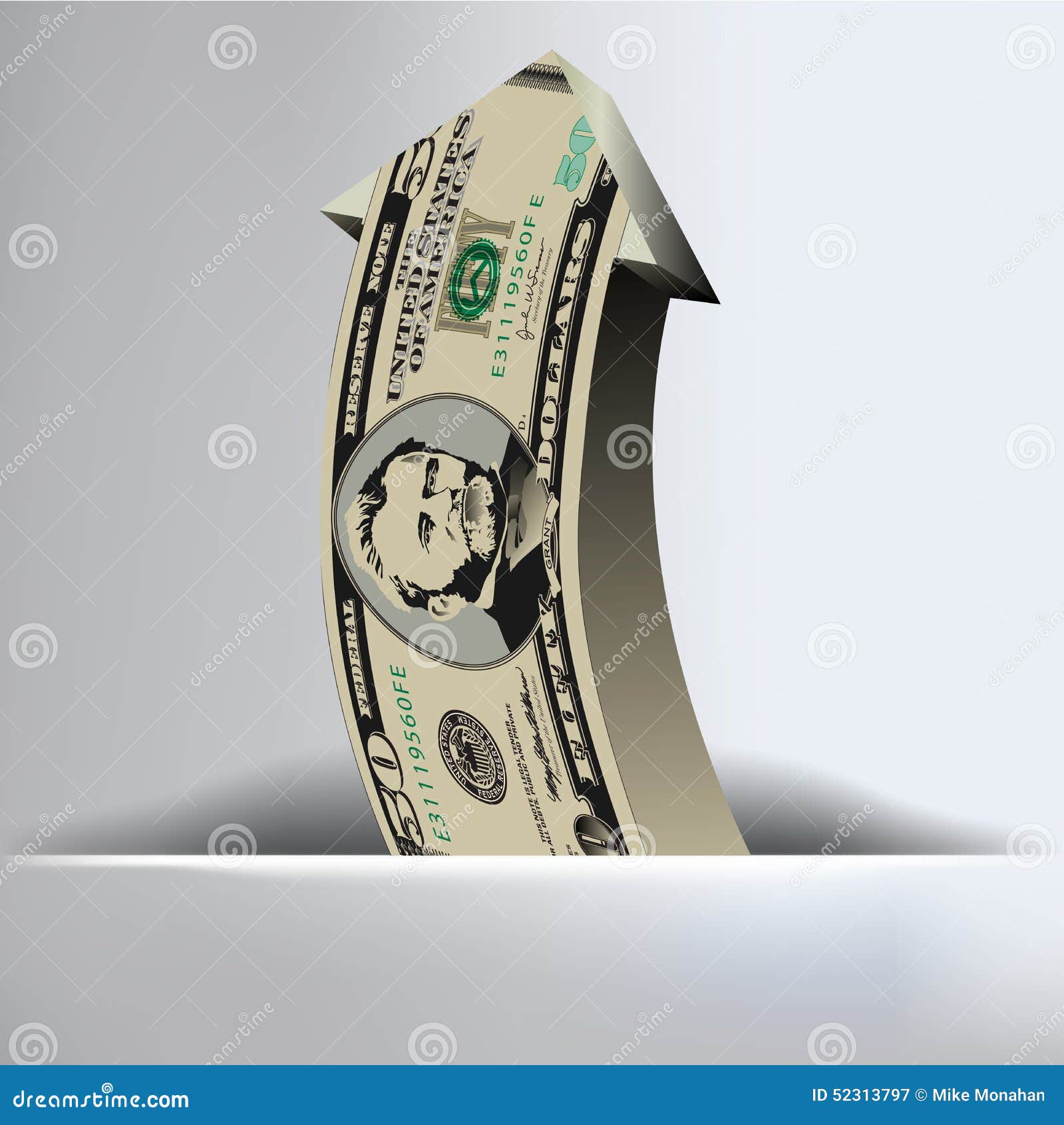 Dollar Arrow Decrease Icon. Money Arrow Symbol. Economy Stretching ...
