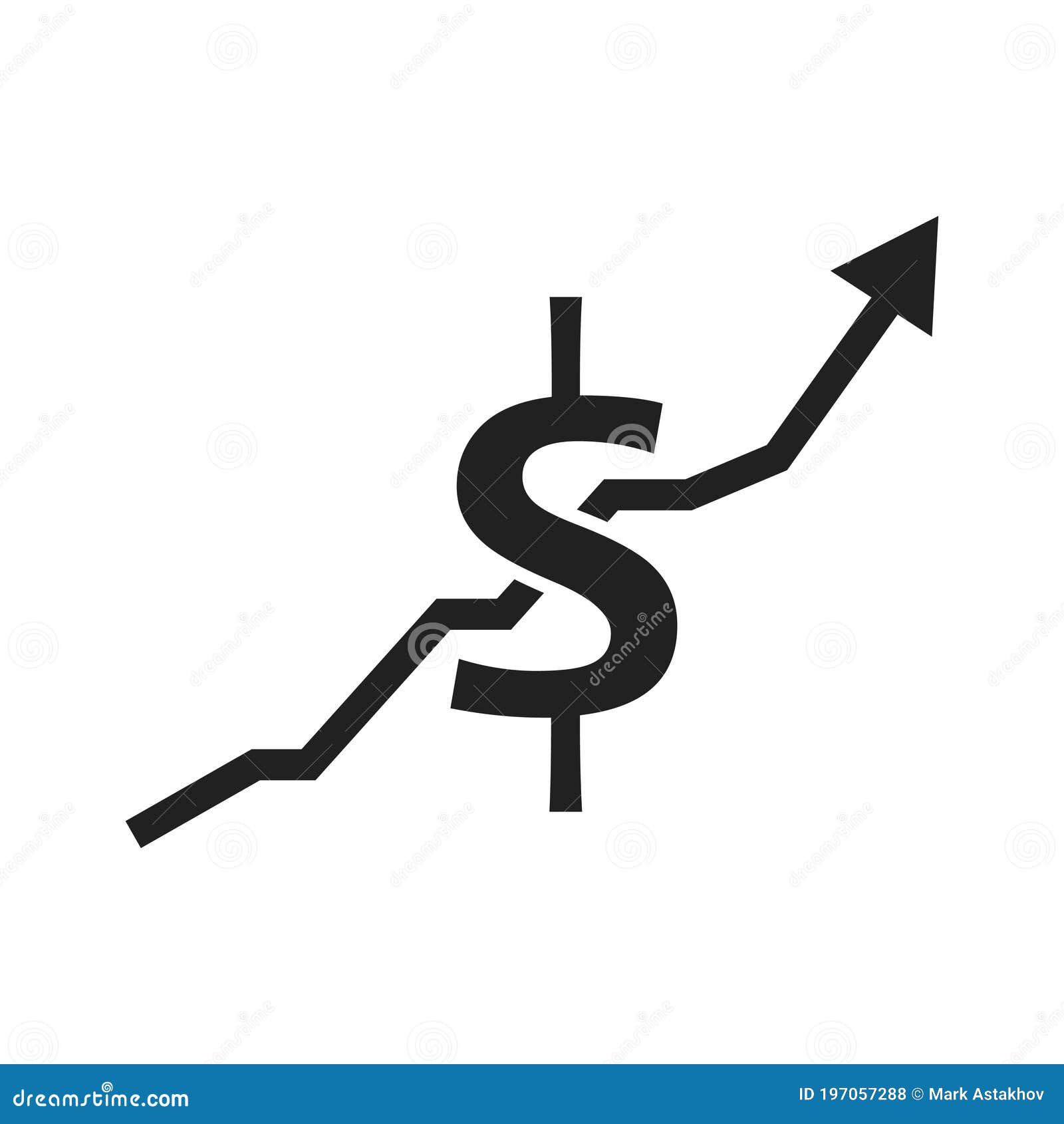 Dollar Arrow Indicates Vector Icon, Currency Sign Stock Vector ...