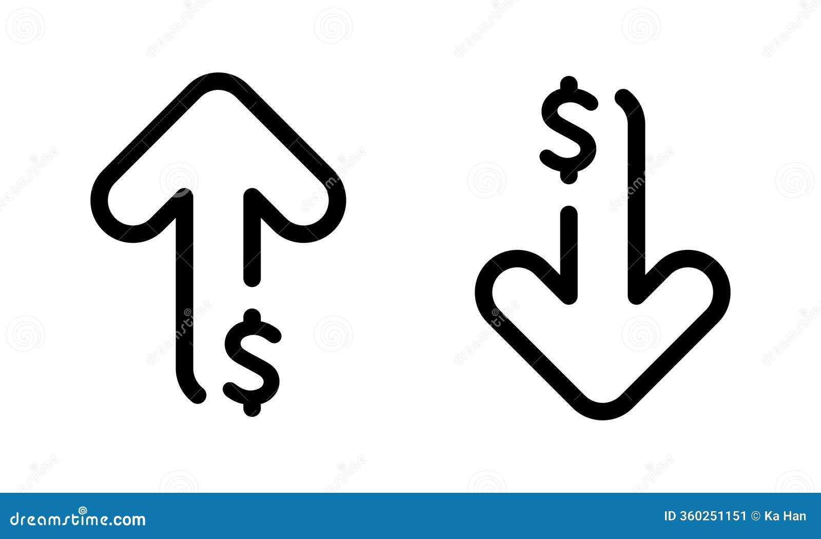 Increase Decrease And Arrow Vector Icon Set Design, 48x48 Pixel Perfect And Editable Stroke ...