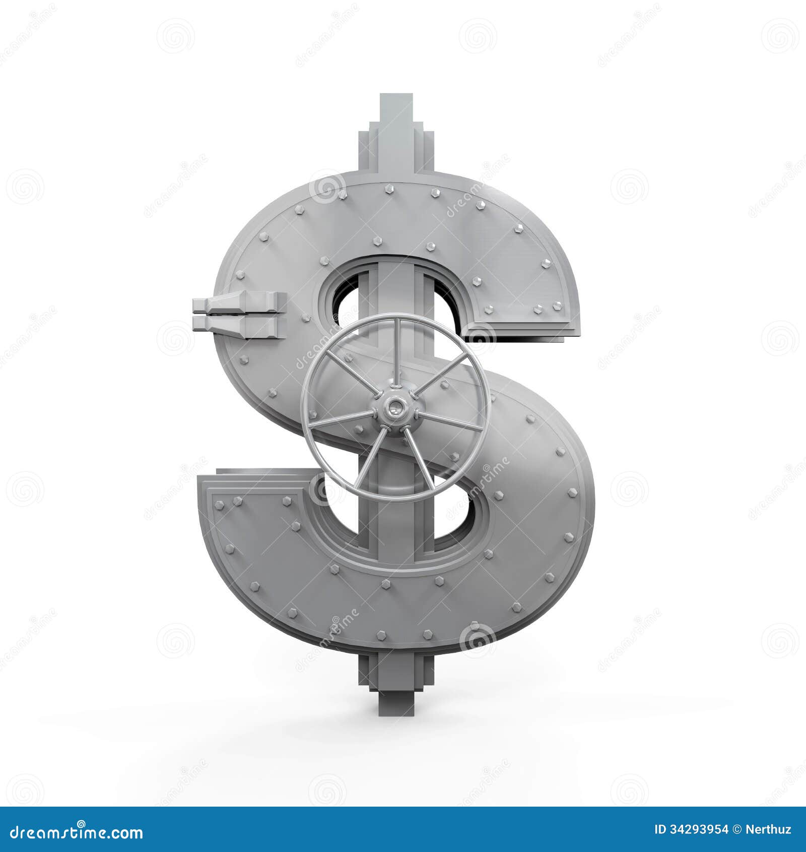 Dollar Bank Safe stock illustration. Illustration of reserve - 34293954