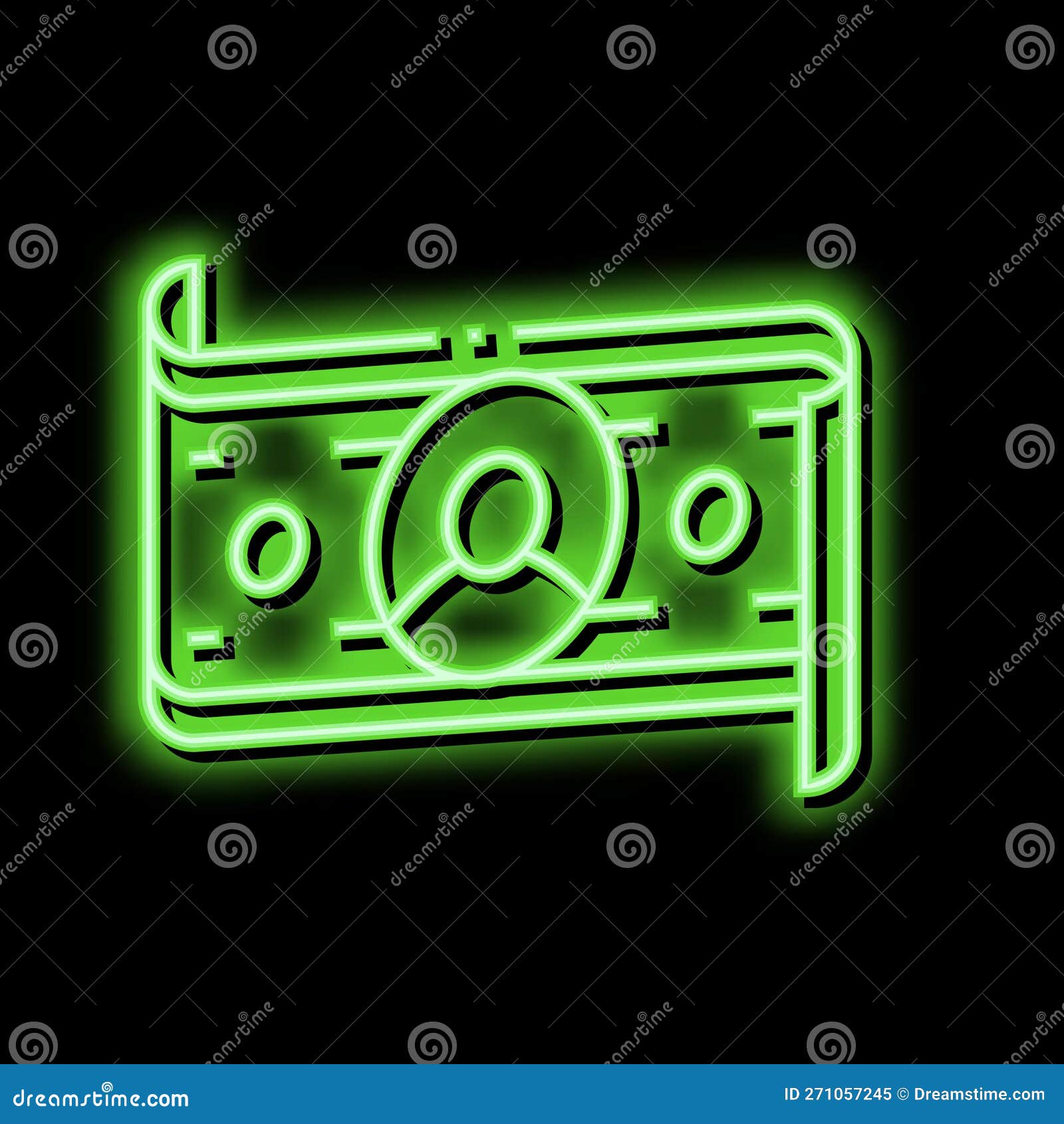 Dollar Banknote of Business Simulator Application Neon Glow Icon ...