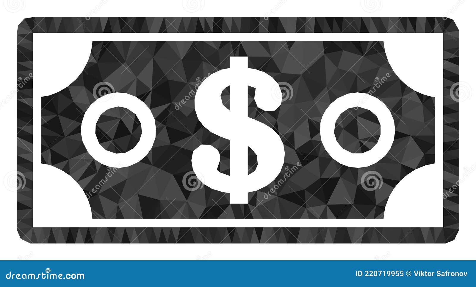 Dollar Banknote Lowpoly Icon Stock Vector - Illustration of abstract ...
