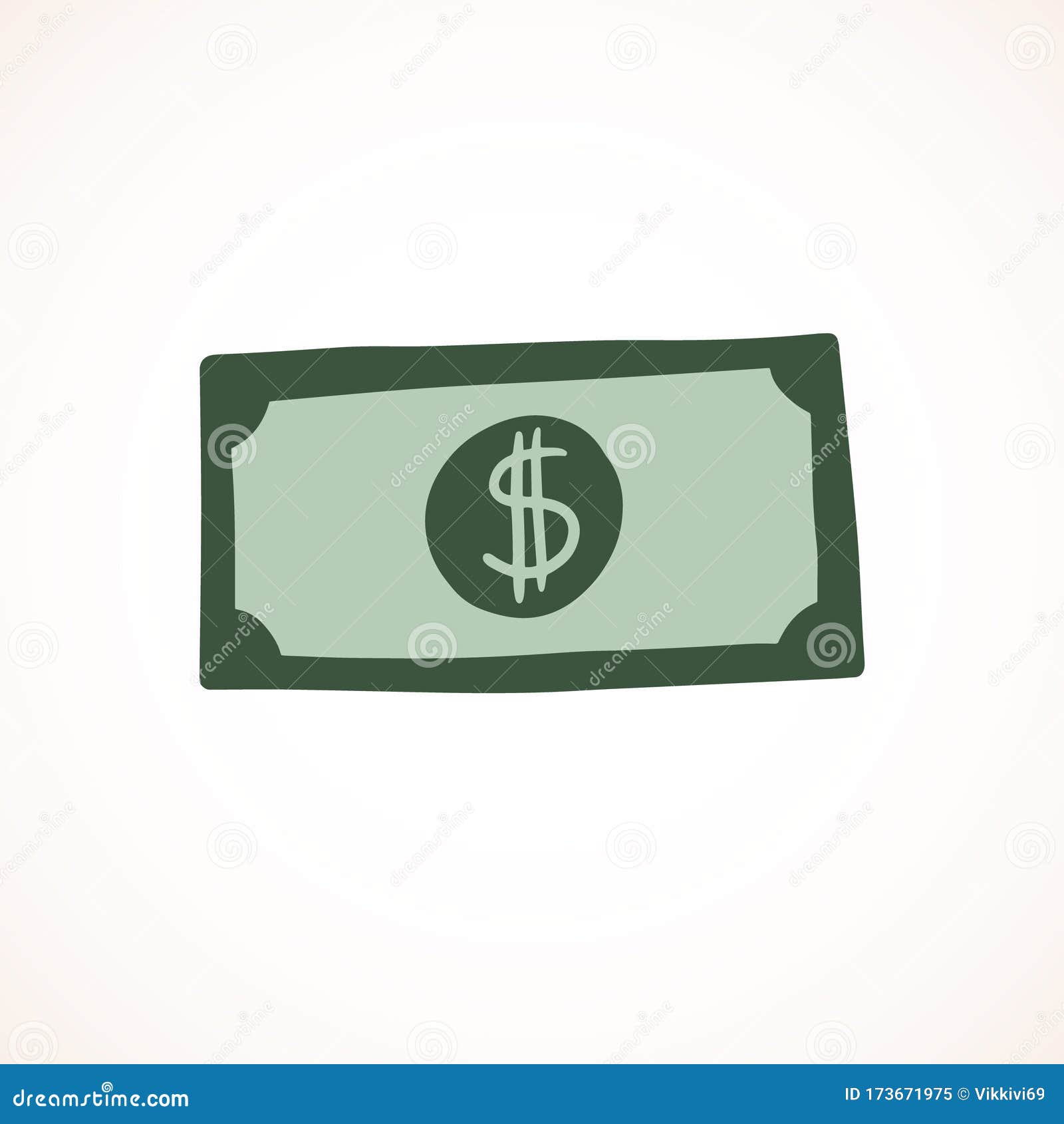 Dollar. Banknote. Vector Color Illustration Stock Illustration ...