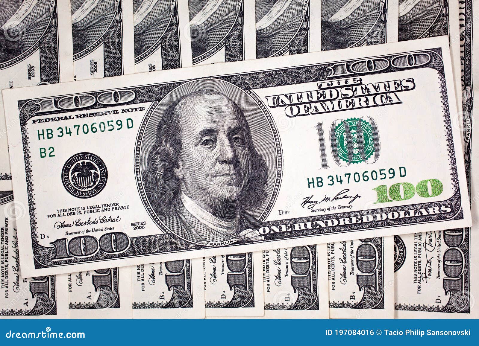 100 Dollar Banknotendetails Stockfoto - Bild von konzept, bargeld ...