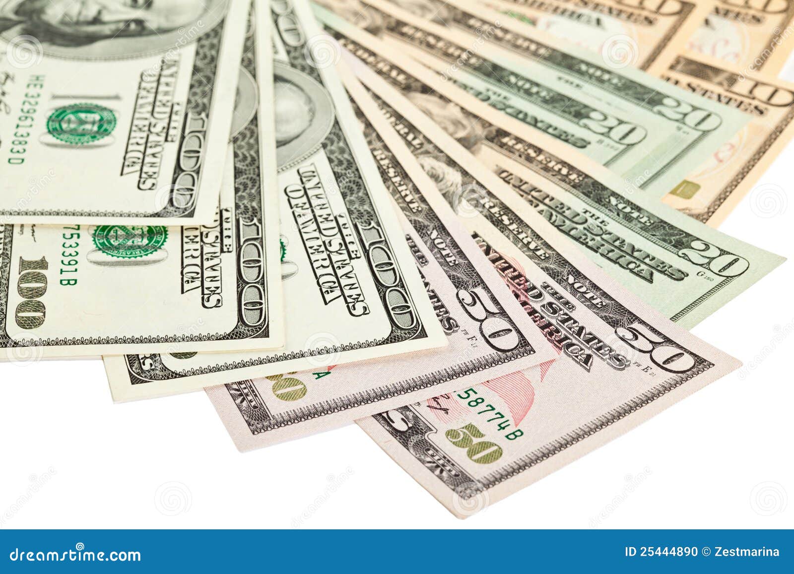 Dollar banknotes stock photo. Image of color, hundredth - 25444890