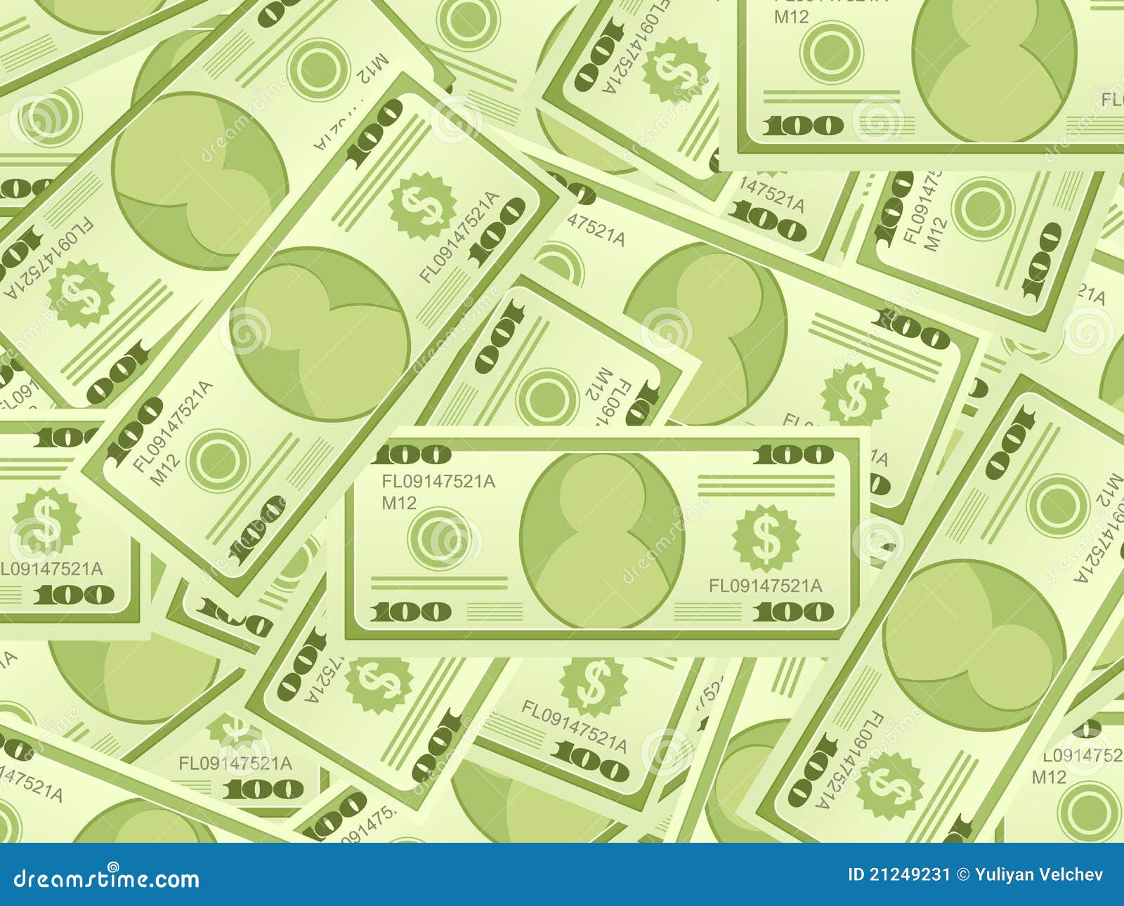 Dollar Banknotes Background Stock Vector - Illustration of stack ...