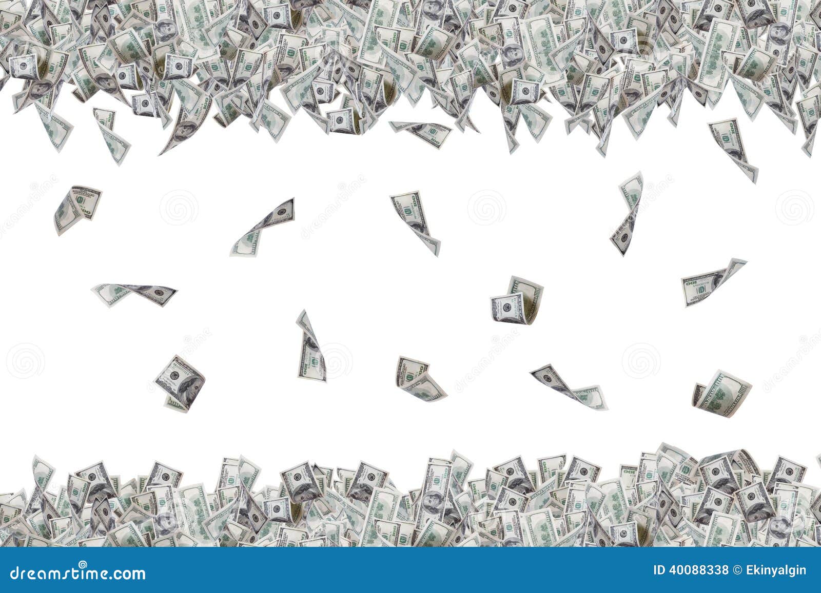 Dollar Banknotes Flying and Falling Down Stock Photo - Image of gamble ...