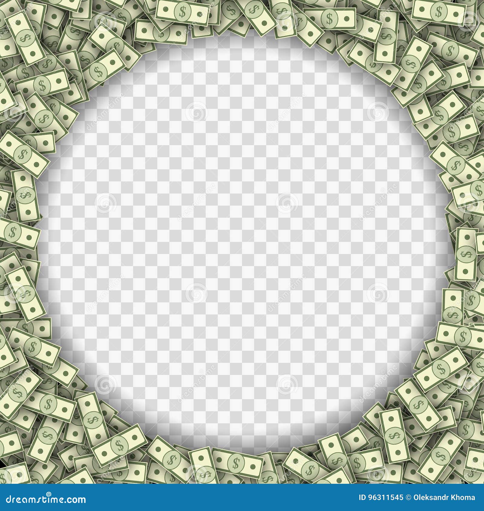 Dollar Banknotes Frame Vector Illustration. Stock Vector - Illustration ...