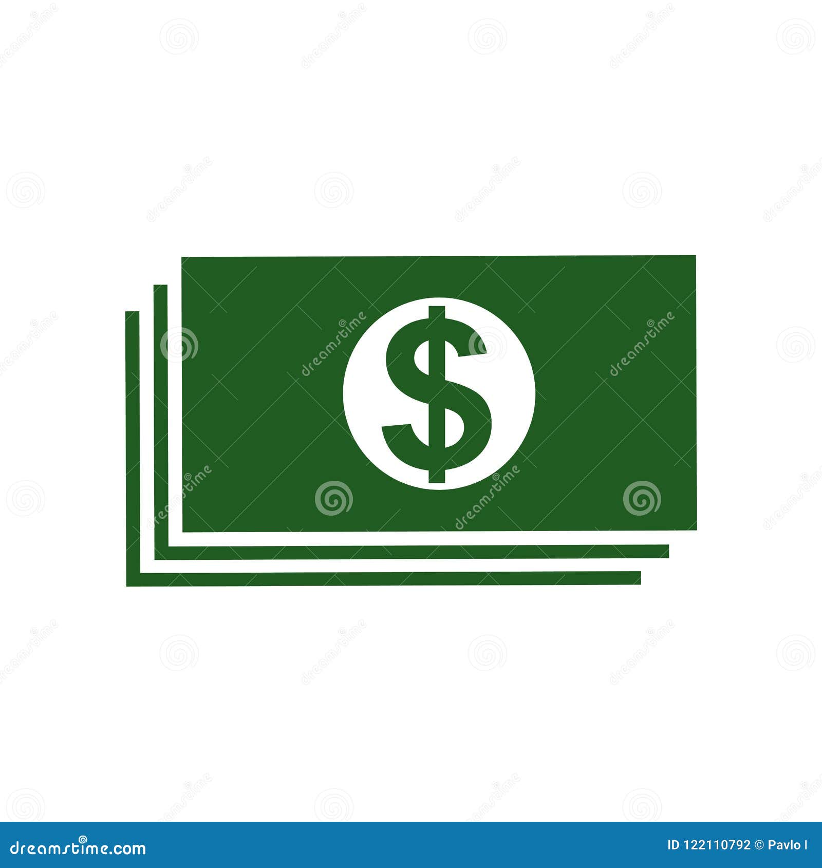 Dollar Banknotes Icon - Vector Stock Vector - Illustration of bank ...