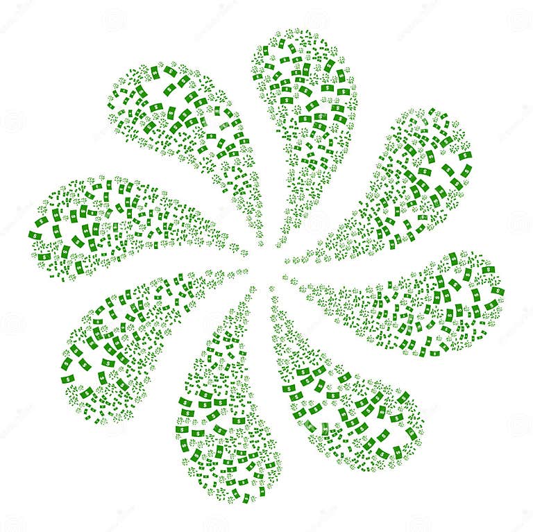 Dollar Banknotes Icon Twirl Spin Stock Vector - Illustration of ...
