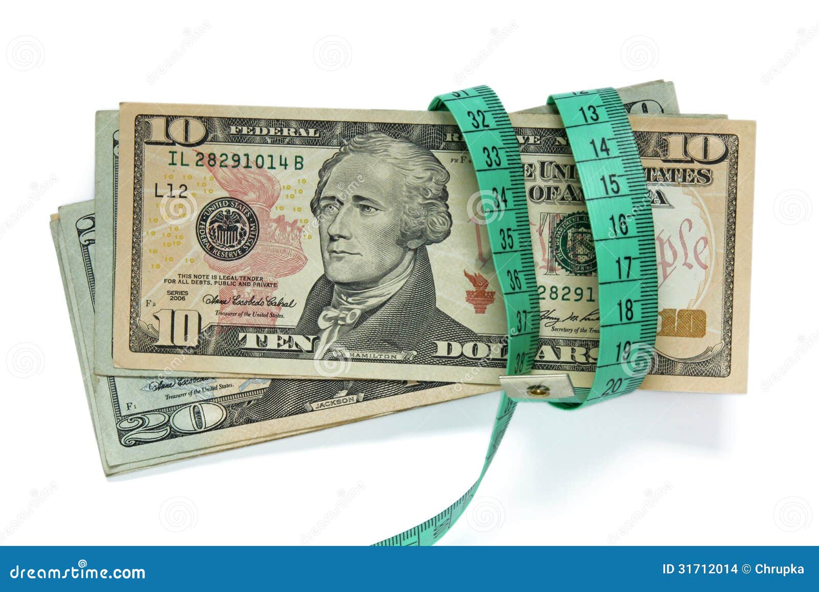 Dollar Banknotes and Measure Tape Stock Photo - Image of green, banking ...