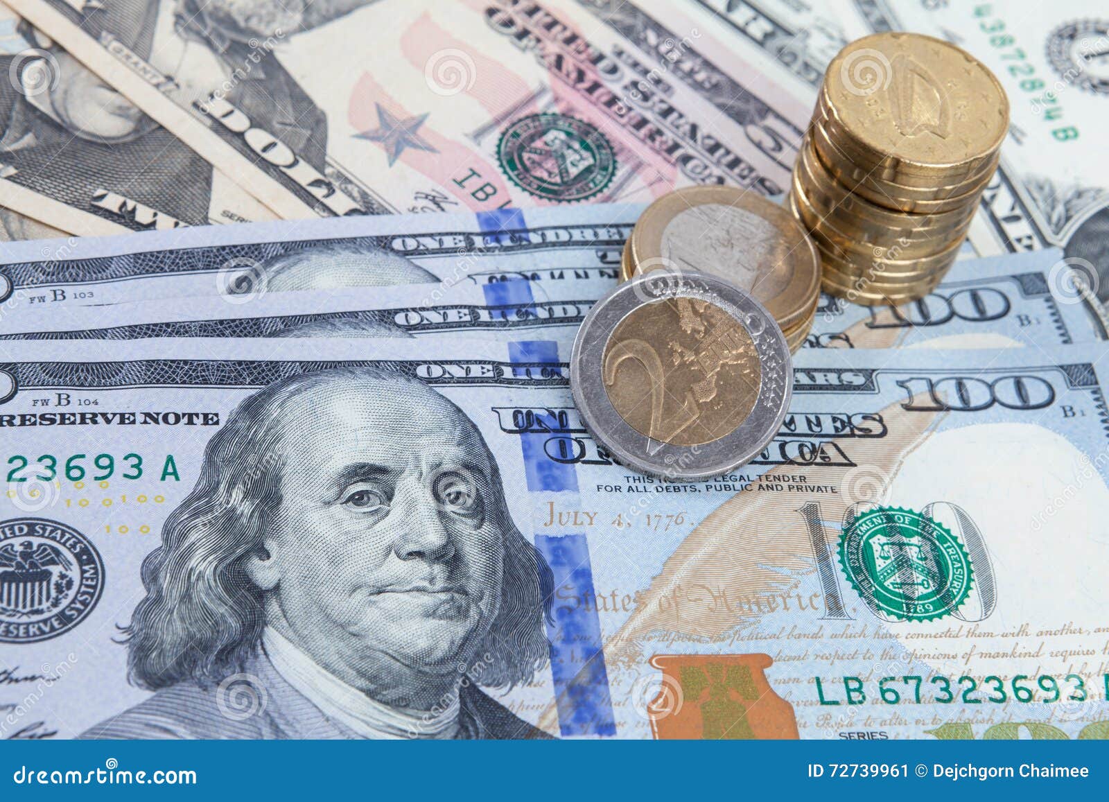 Dollar banknotes stock image. Image of investing, american - 72739961