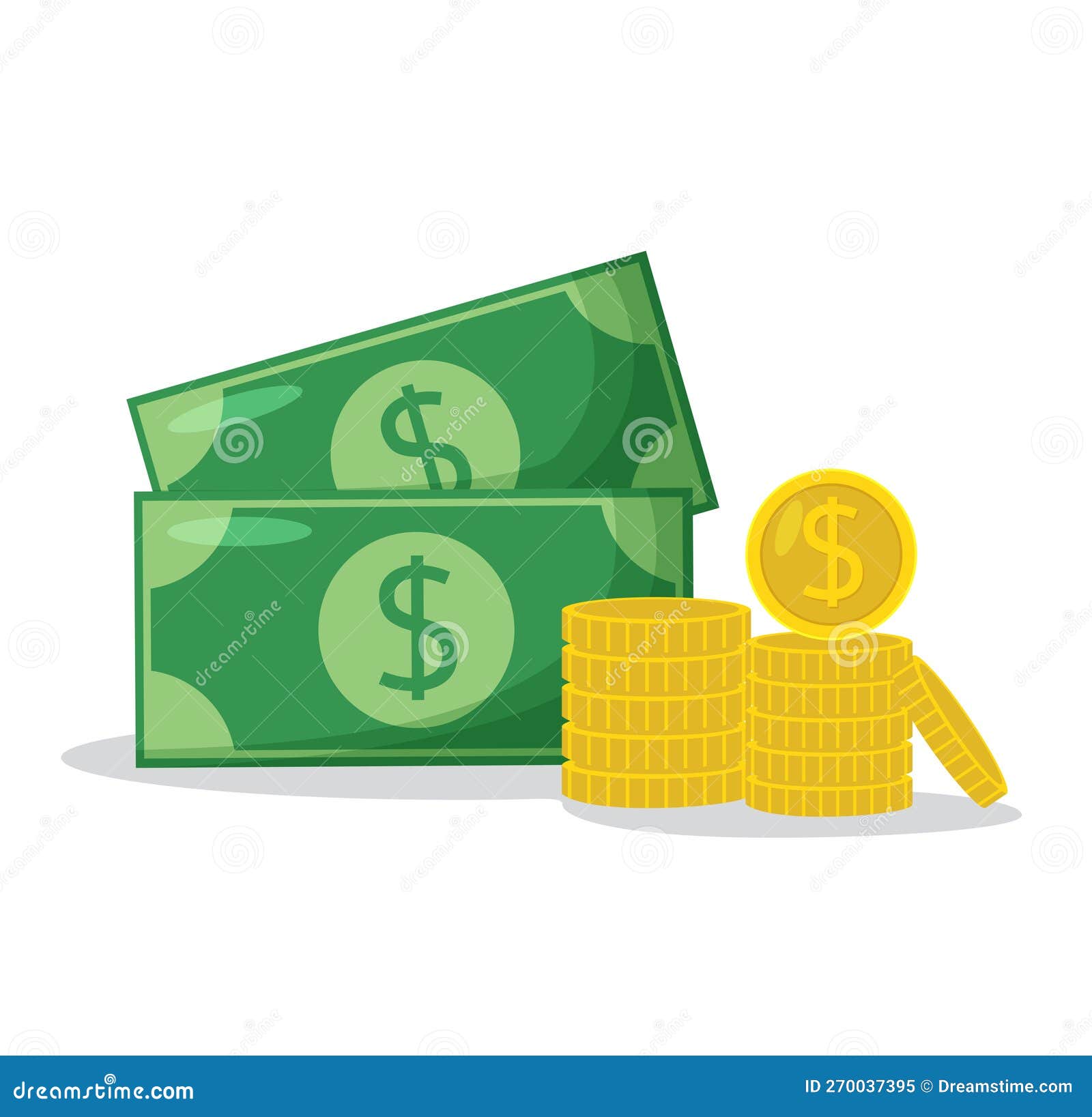 Dollar Banknotes. Paper Money Vector Illustration Stock Vector ...