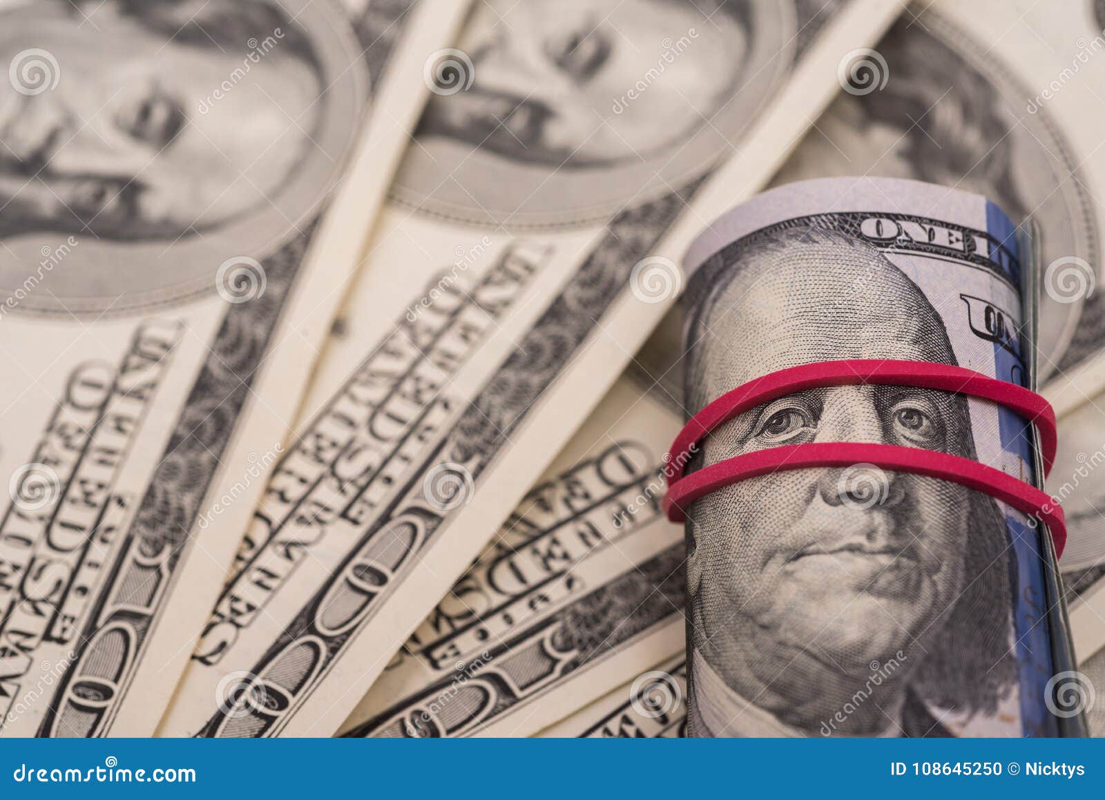 Dollar Banknotes on White Paper Stock Photo - Image of savings ...