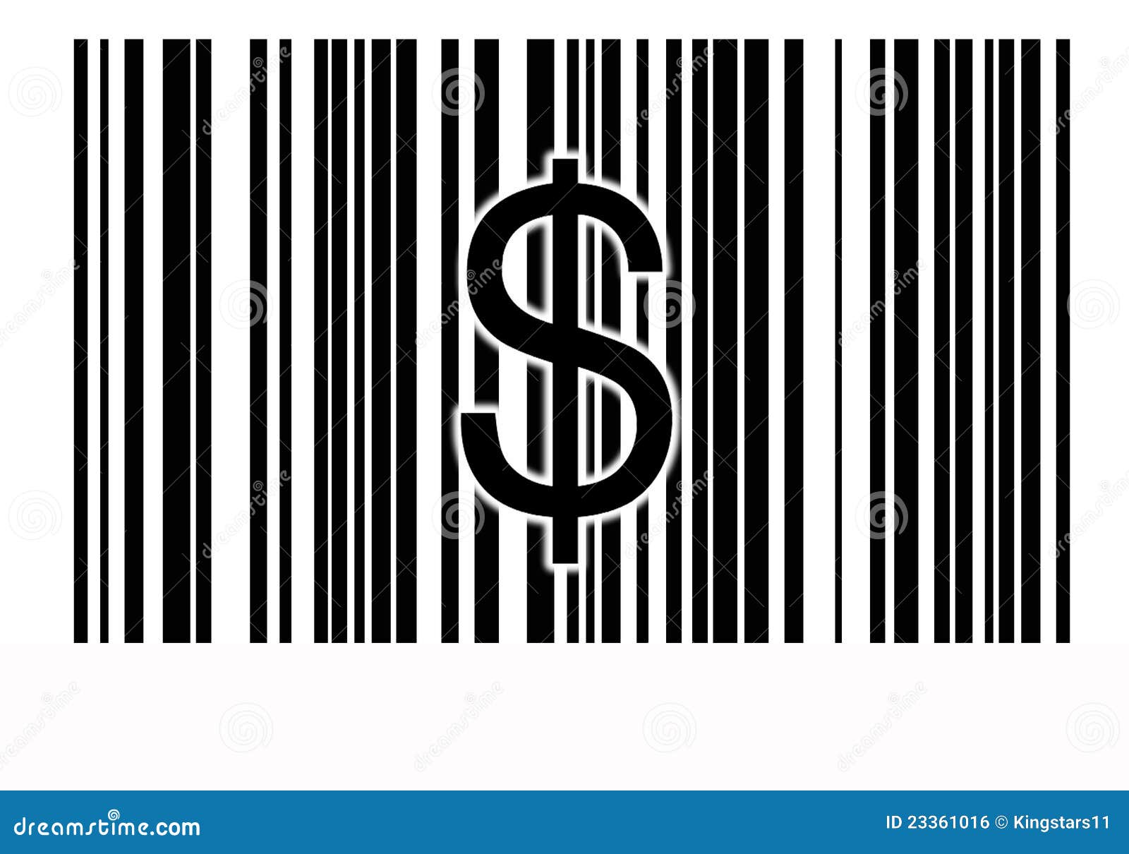 Dollar and bar code stock illustration. Illustration of retail - 23361016
