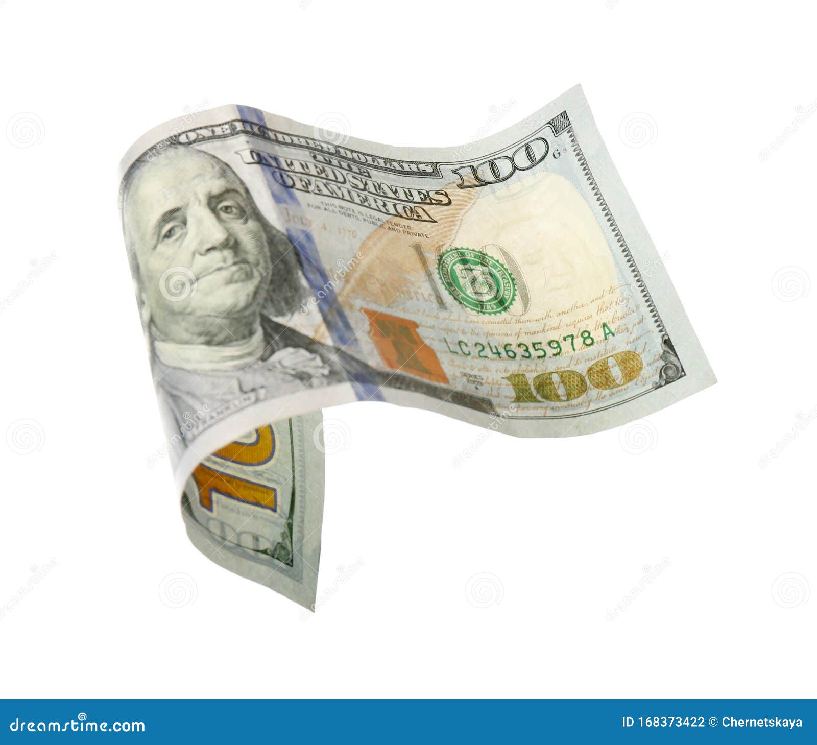 Dollar - Biljet Geïsoleerd Vlieggeld Stock Foto - Image of geïsoleerd ...