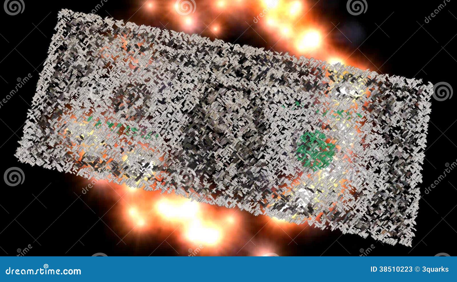 Dollar Bill Animation banque de vidéos. Vidéo du incendie - 38510223