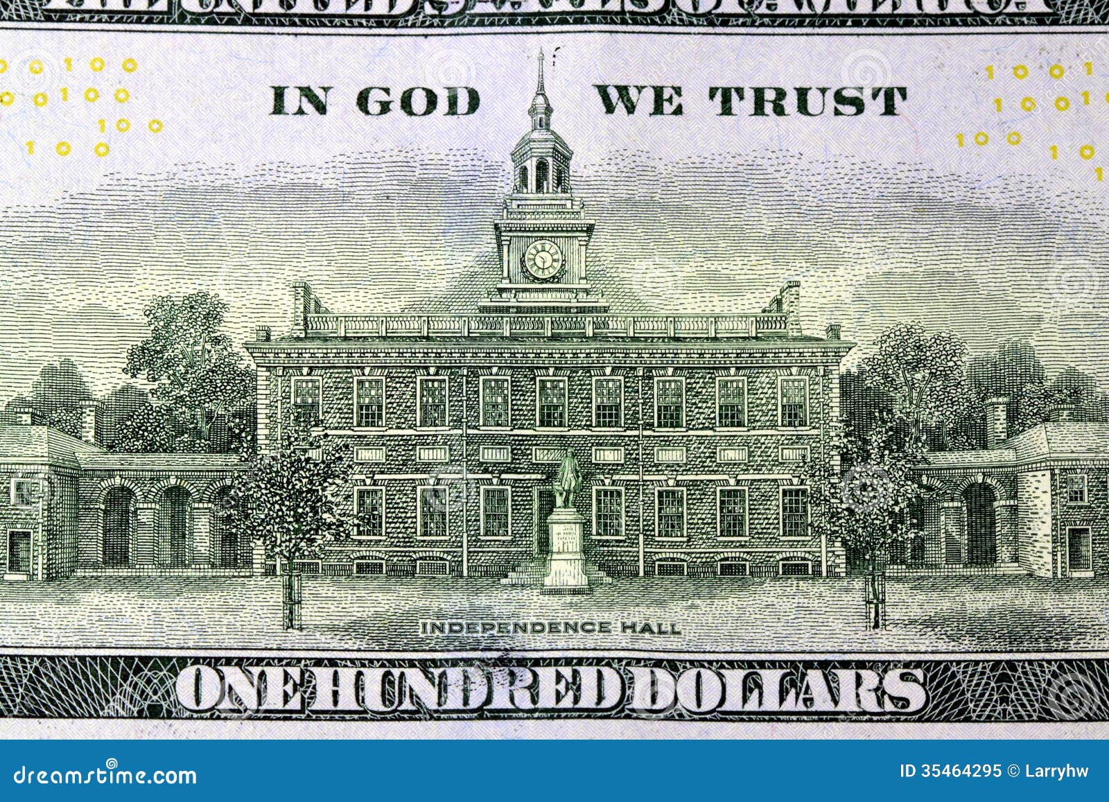 Dollar Bill Backside De La Devise Cent Des USA Image stock - Image du ...