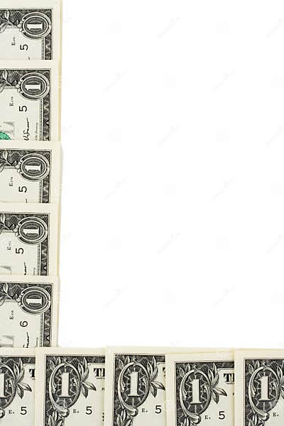 Dollar Bill Border stock photo. Image of white, frame - 8272354
