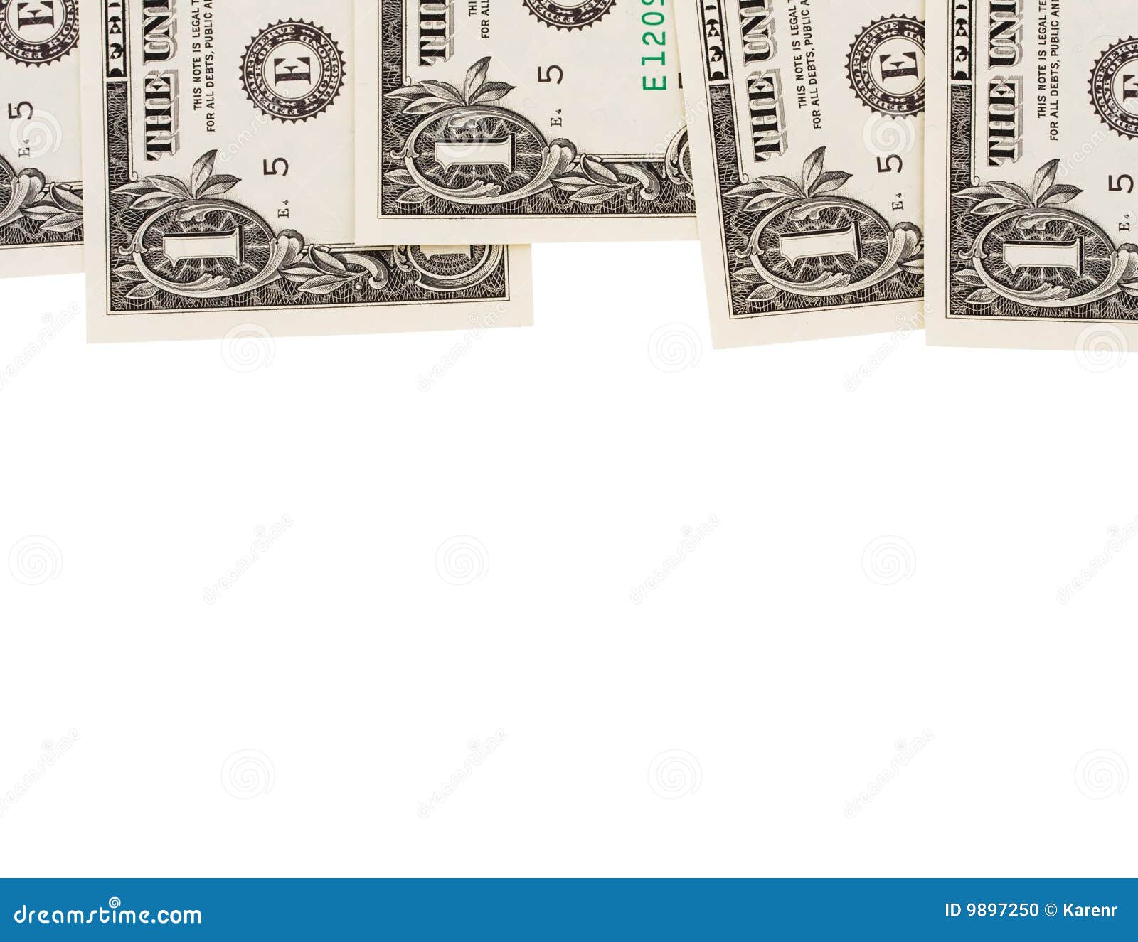 Dollar Bill Border stock photo. Image of white, finance - 9897250