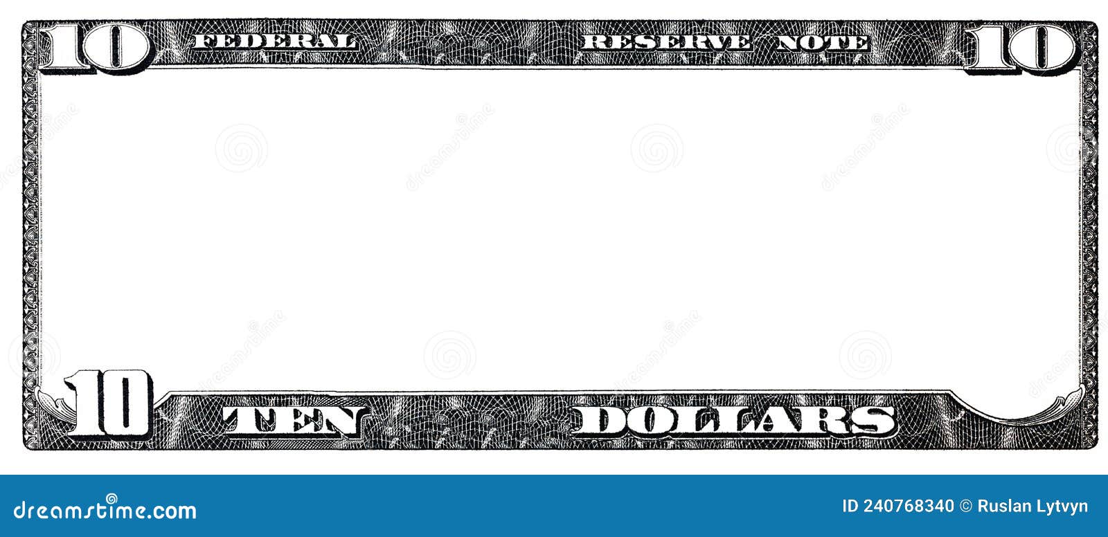 10 Dollar Bill Template