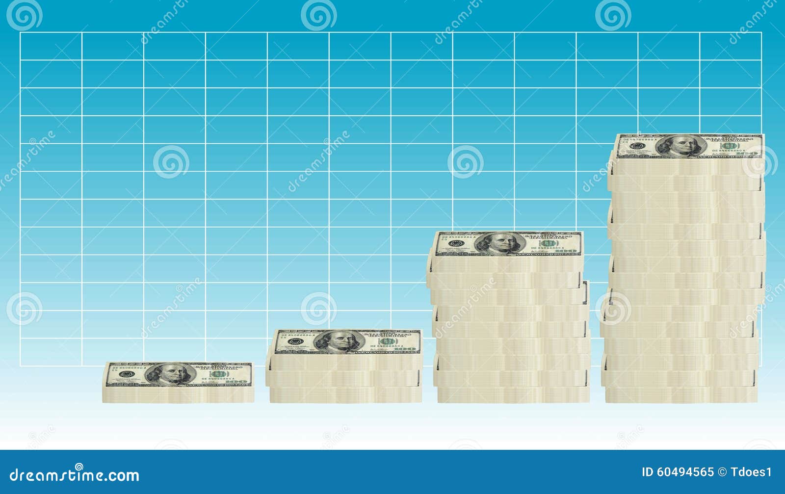 100 dollar bill - graph stock illustration. Illustration of measurement ...