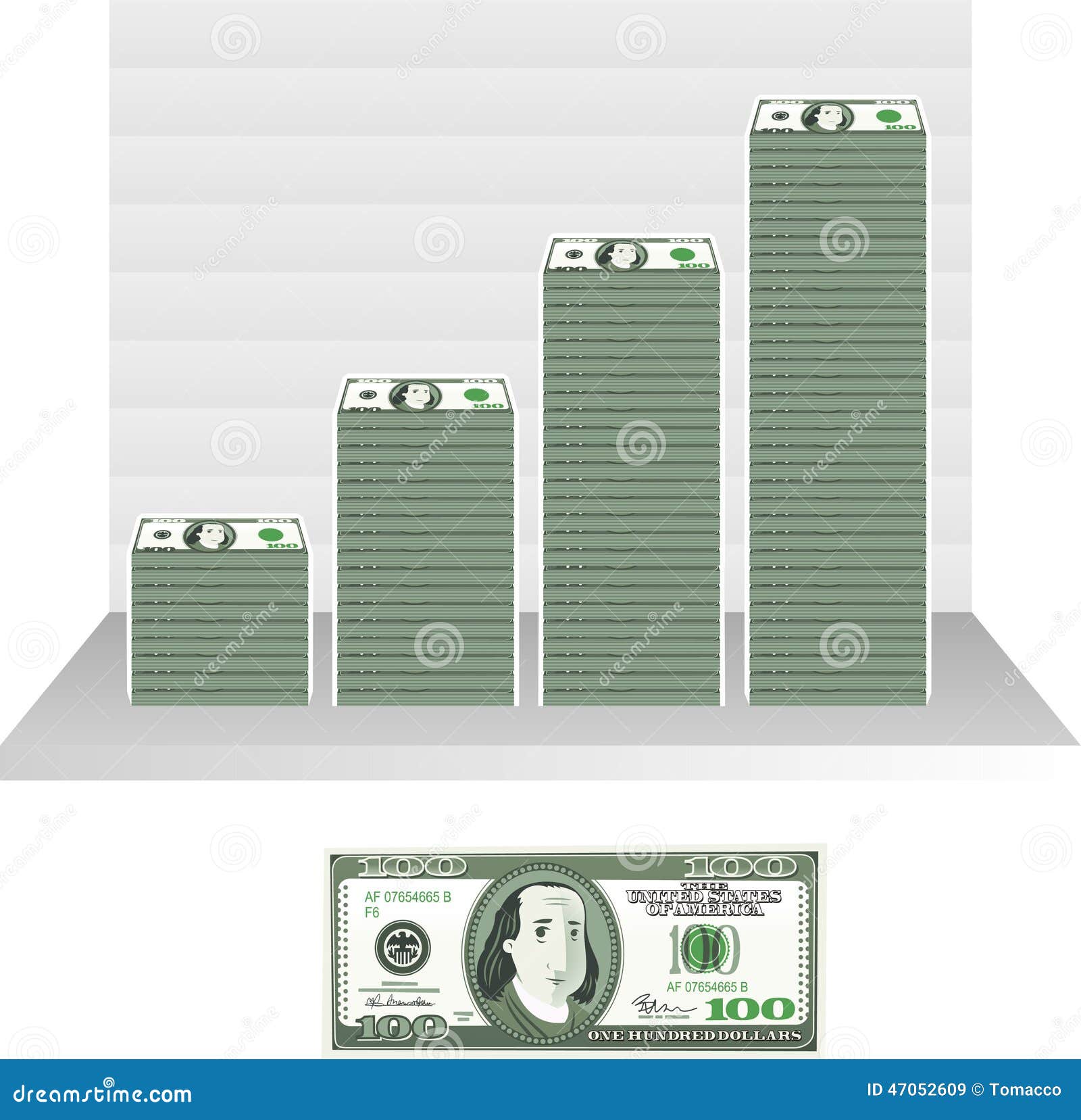 Dollar bill graph stock illustration. Illustration of bill - 47052609