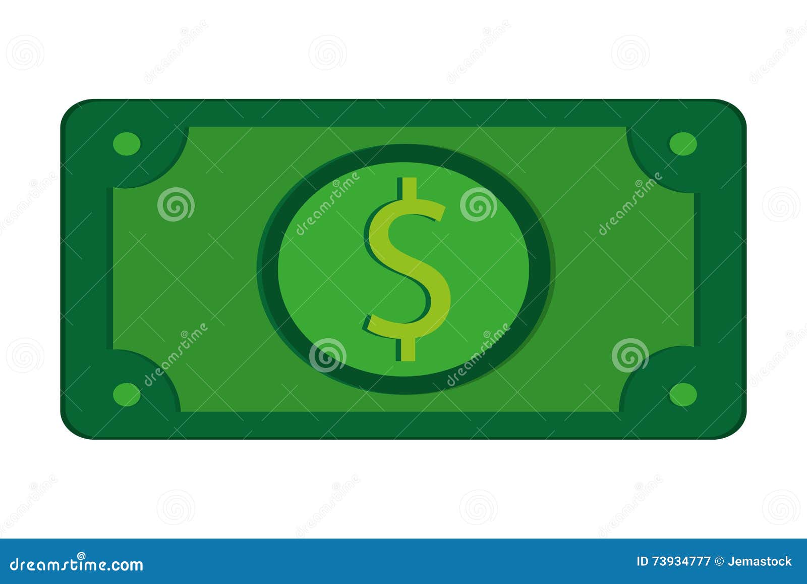 Dollar bill icon stock illustration. Illustration of icon - 73934777