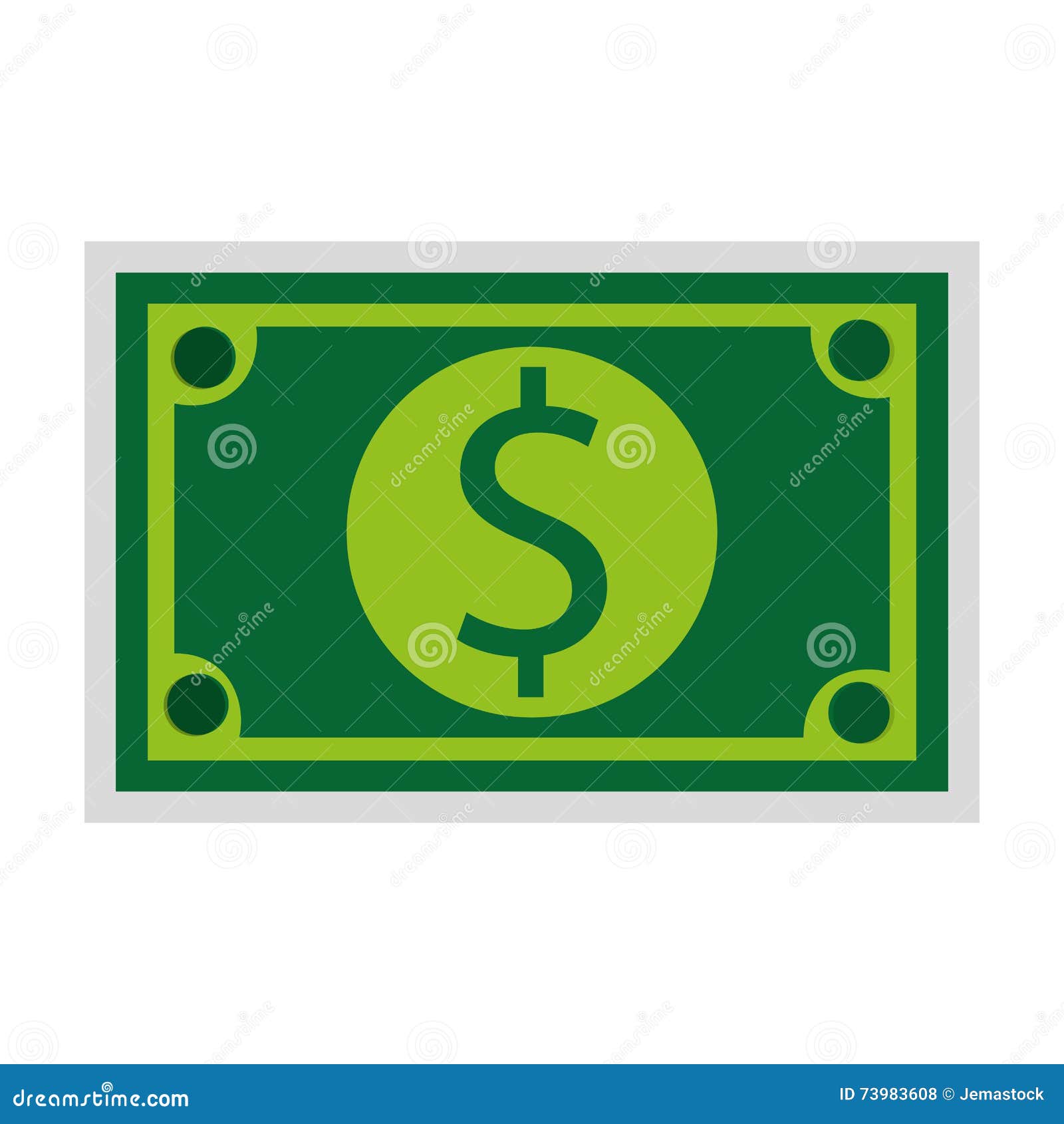Dollar bill icon stock illustration. Illustration of commerce - 73983608