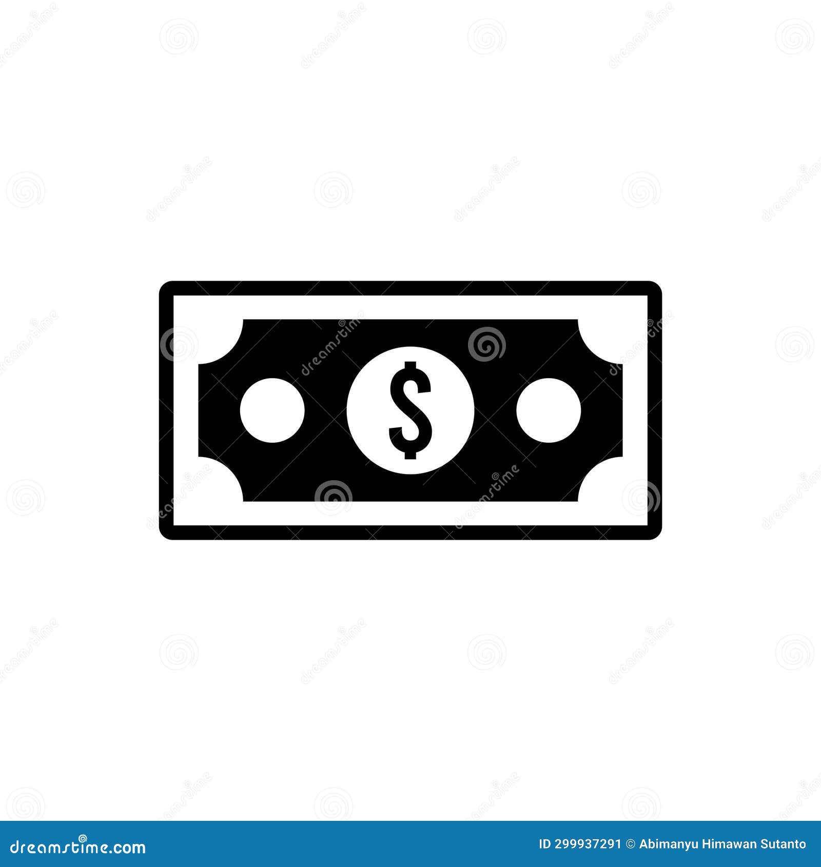 Dollar bill icon vector stock vector. Illustration of dollar - 299937291