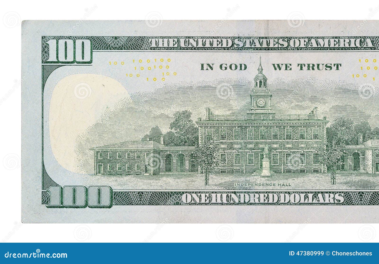 100 dollar bill stock image. Image of dream, isolated - 47380999