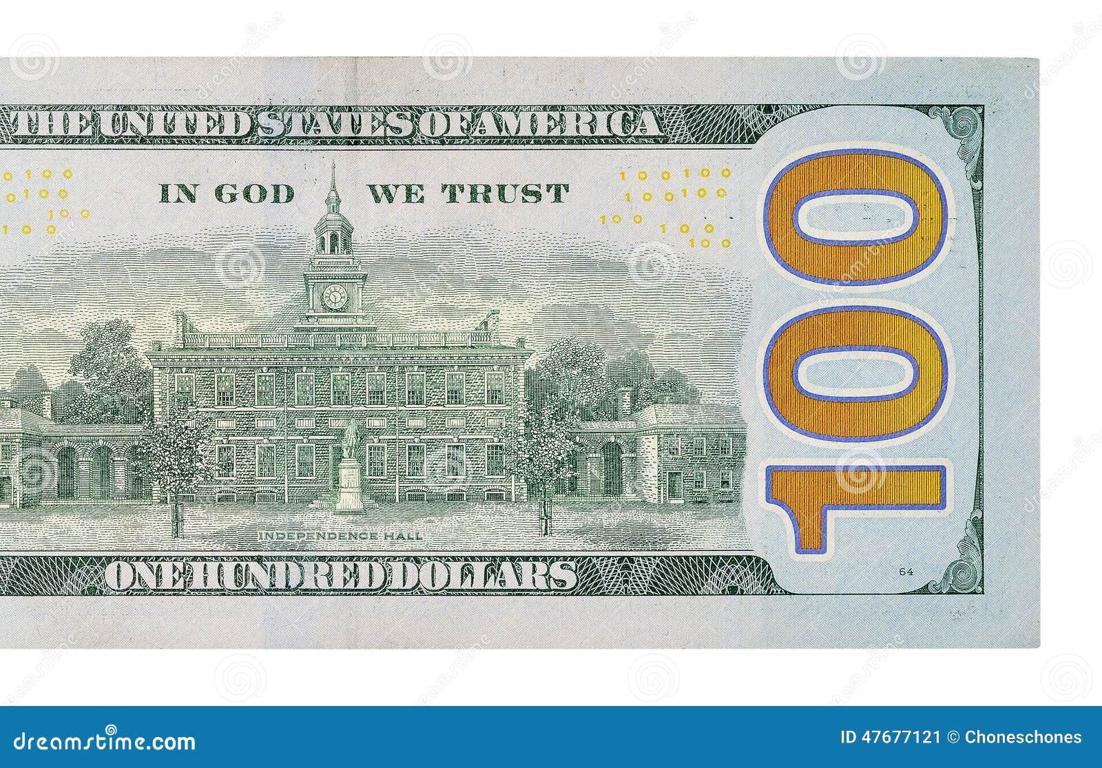100 dollar bill stock image. Image of bill, america, back - 47677121