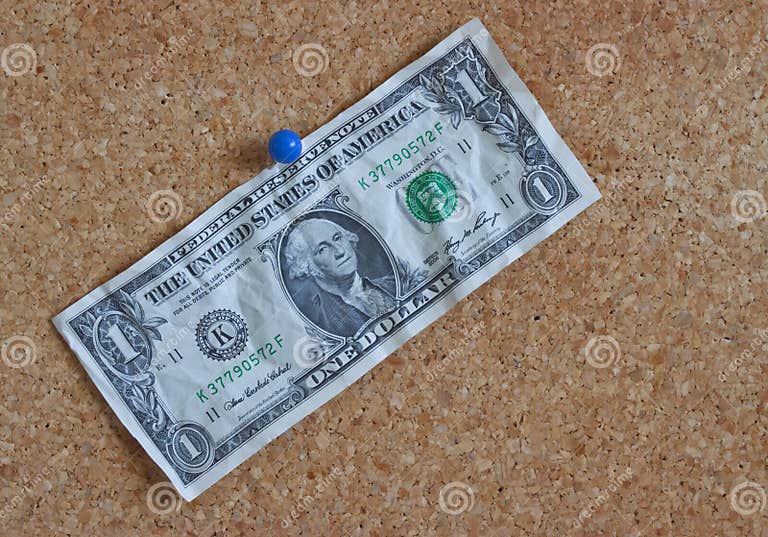 Dollar bill on peg board stock image. Image of closeup - 13289451