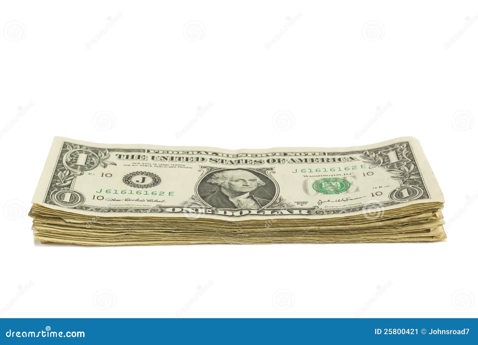 Dollar Bill Stack stock image. Image of savings, american - 25800421