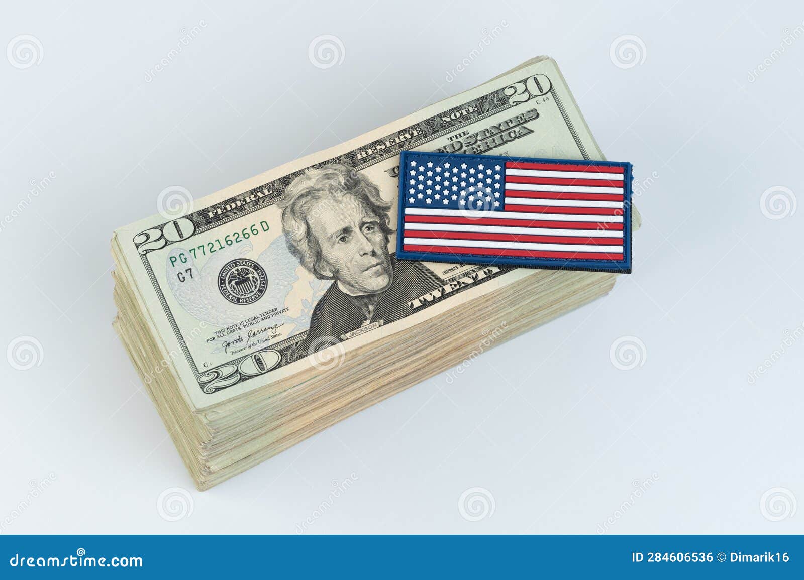20 Dollar Bill Stack of Money Stock Photo - Image of text, bill: 284606536