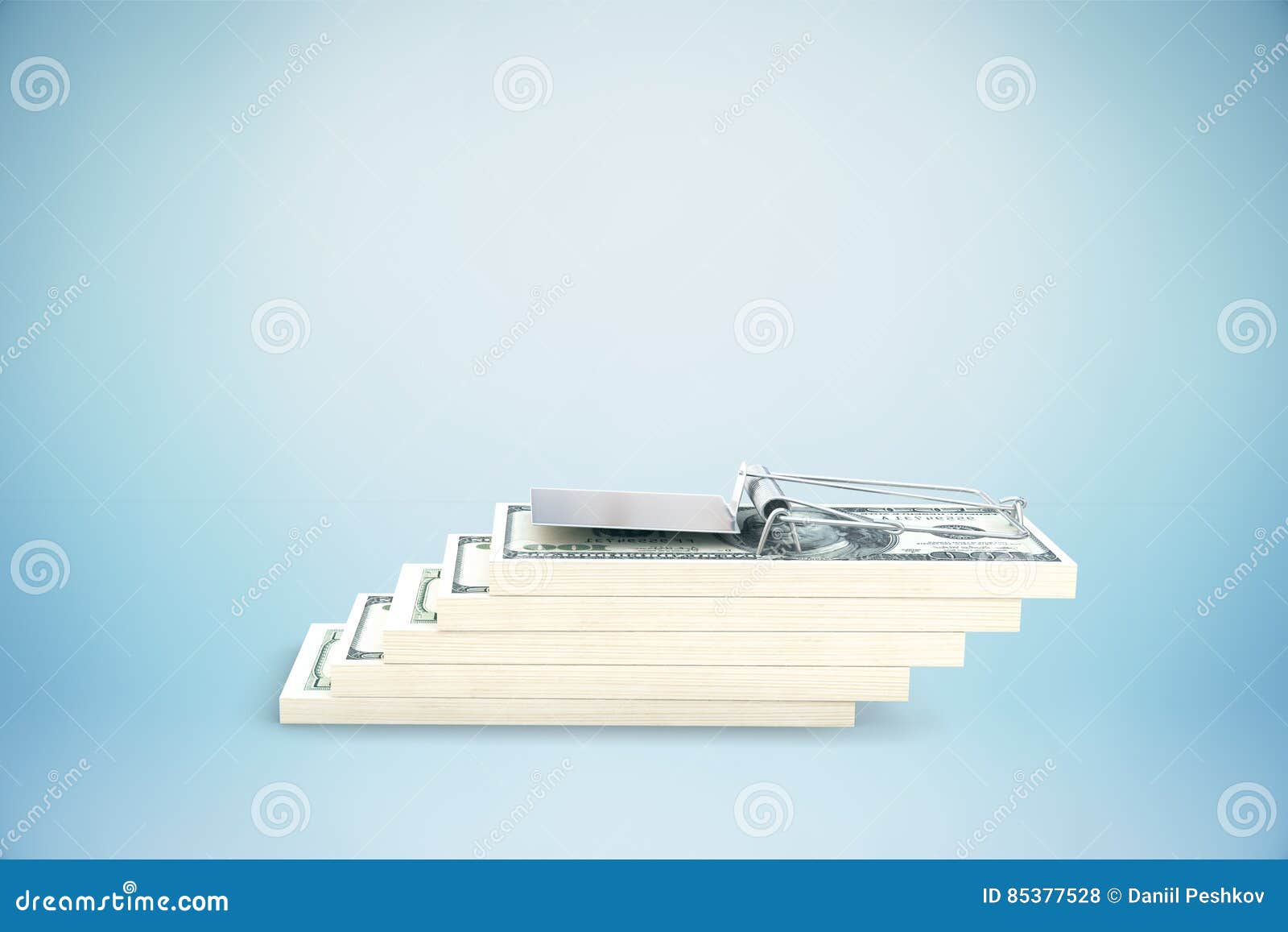 Dollar bill trap stock illustration. Illustration of investment - 85377528
