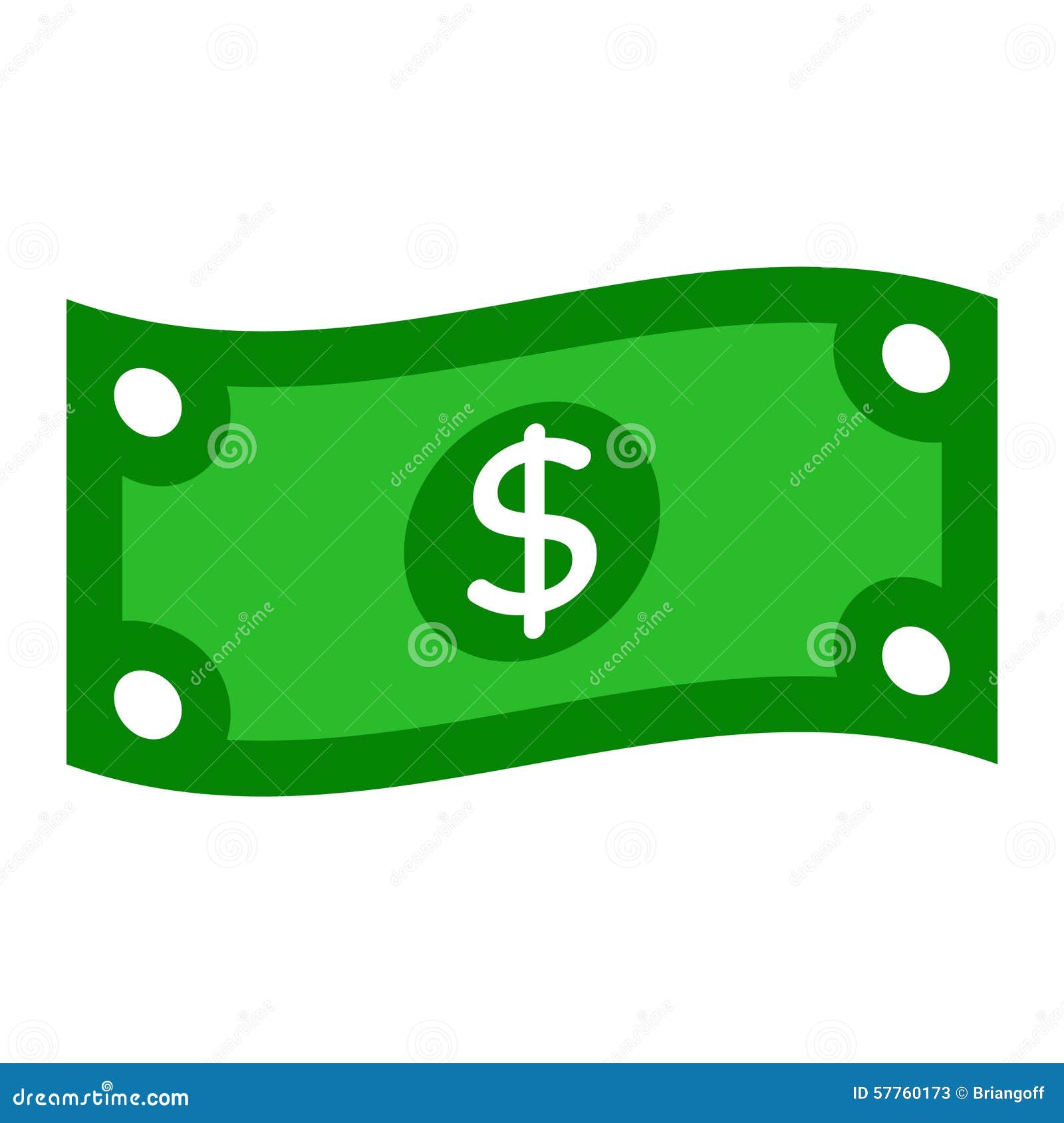 Dollar Bill stock vector. Illustration of economic, financial - 57760173