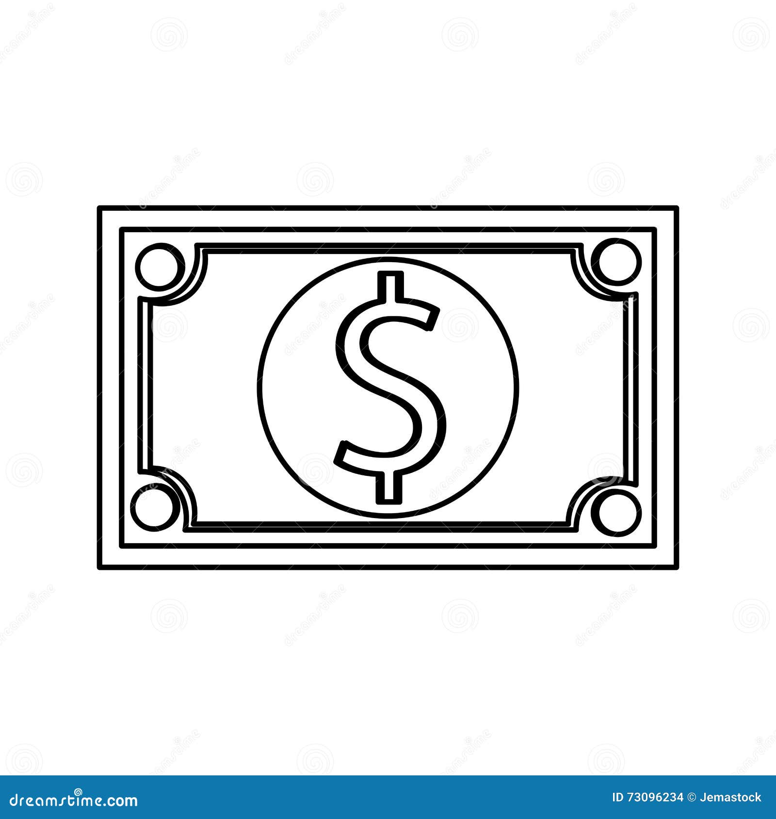 Dollar Bill , Vector Illustration Over White Background Stock ...