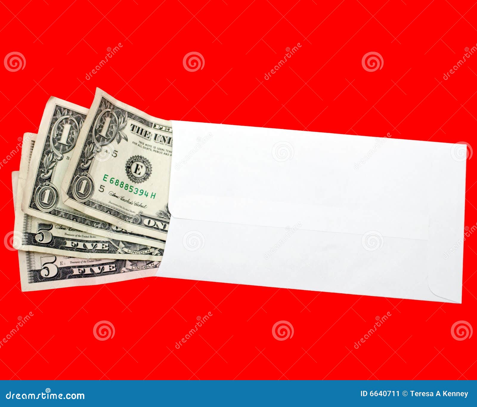Dollar Bills in Blank Envelope Stock Image - Image of inserted, bills ...