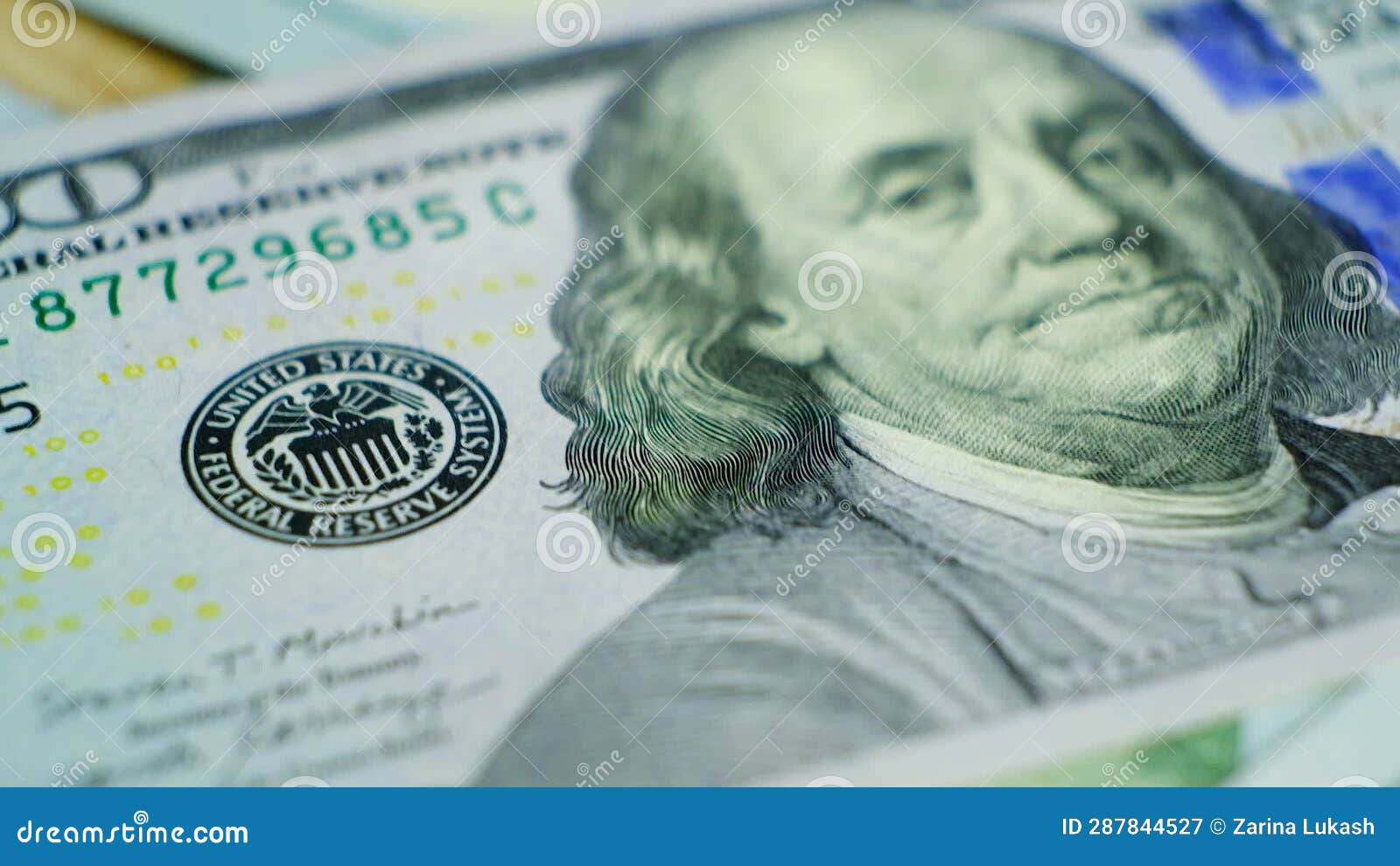 100 Dollar Bills Close-up in Motion. US Currency Stock Video - Video of ...