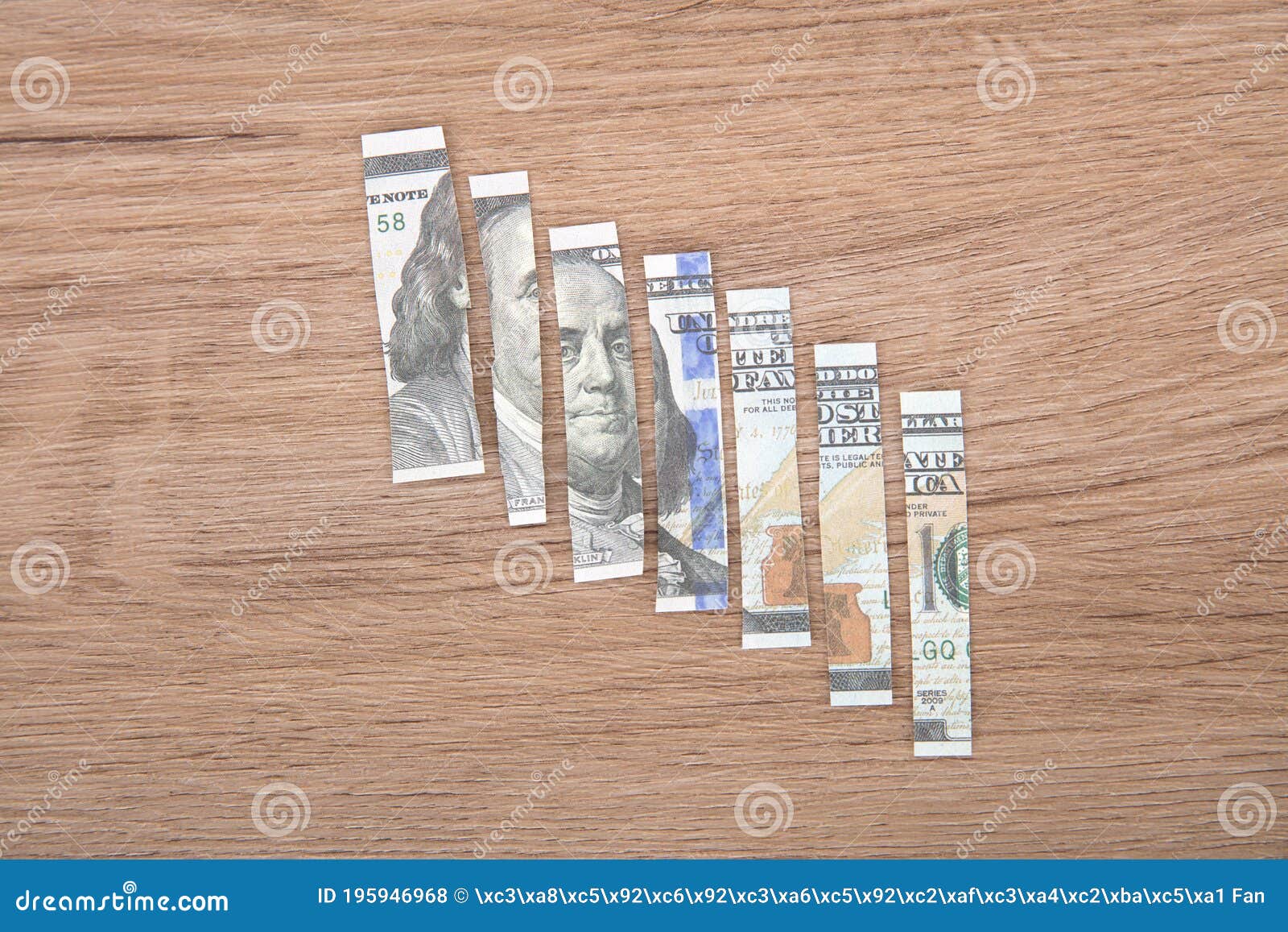 Dollar Bills Cut into Slices Stock Photo - Image of still, concept ...