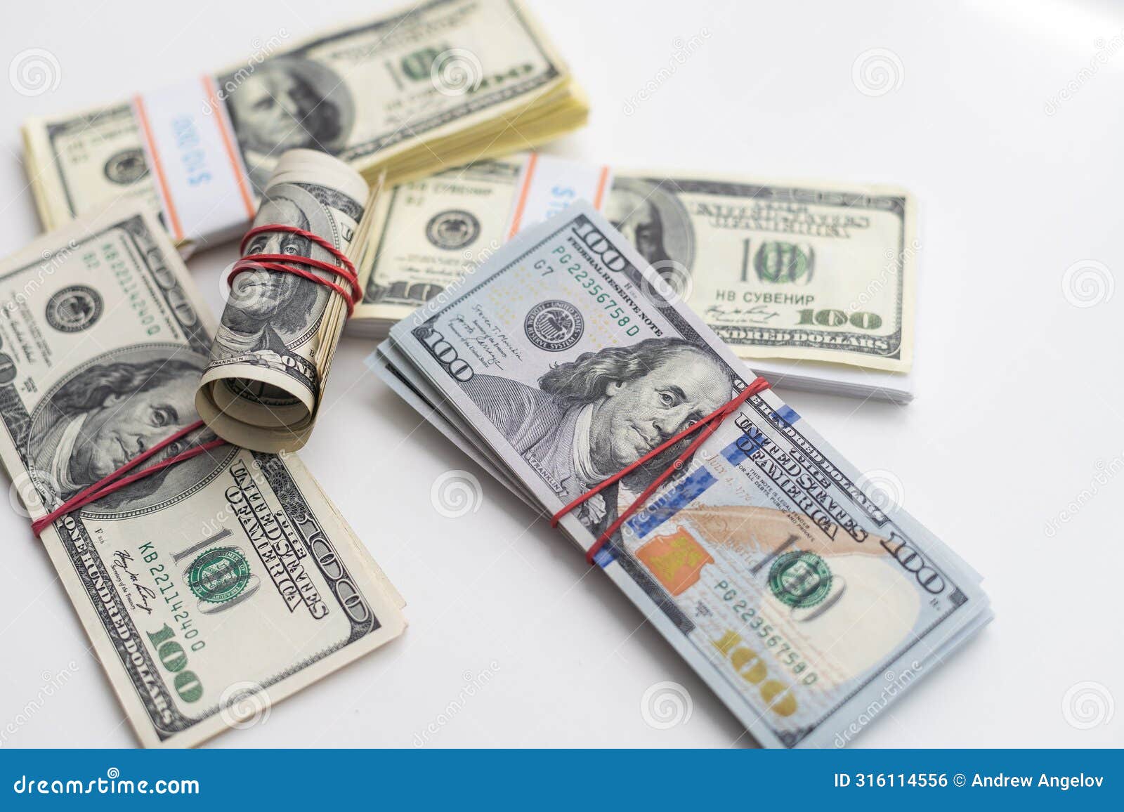 Dollar Bills of Different Amounts. Image of the Dollar Bills in ...