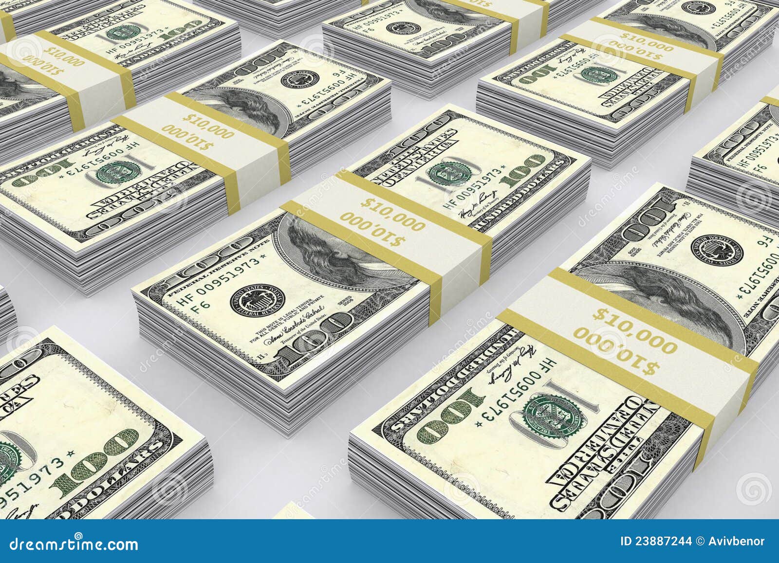 Dollar bills in a row stock illustration. Illustration of finance ...