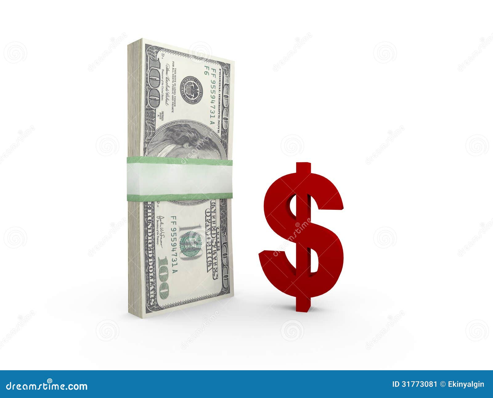 Red Dollar Bill Sign