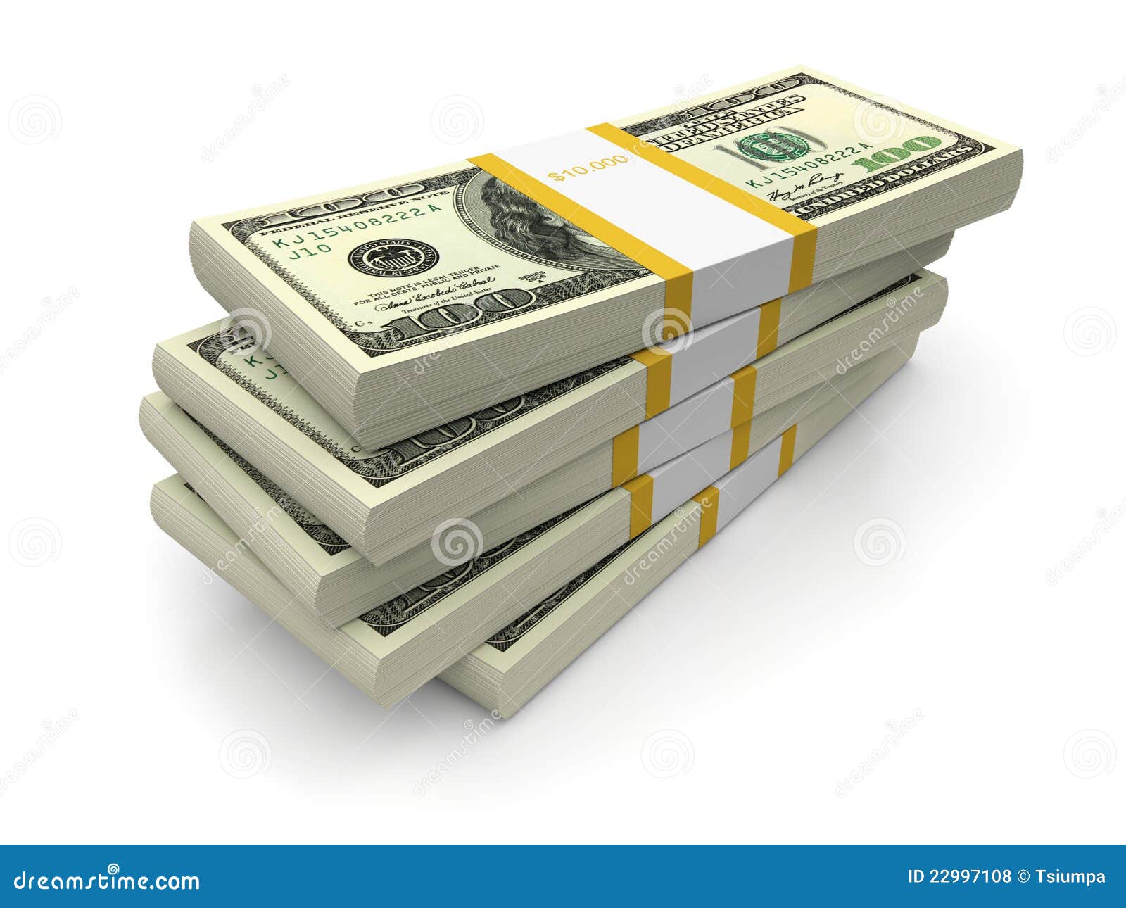 Dollar bills stacks stock illustration. Illustration of white - 22997108