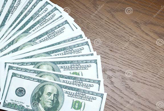 A Dollar Bills on the Table Stock Photo - Image of wealth, currency ...