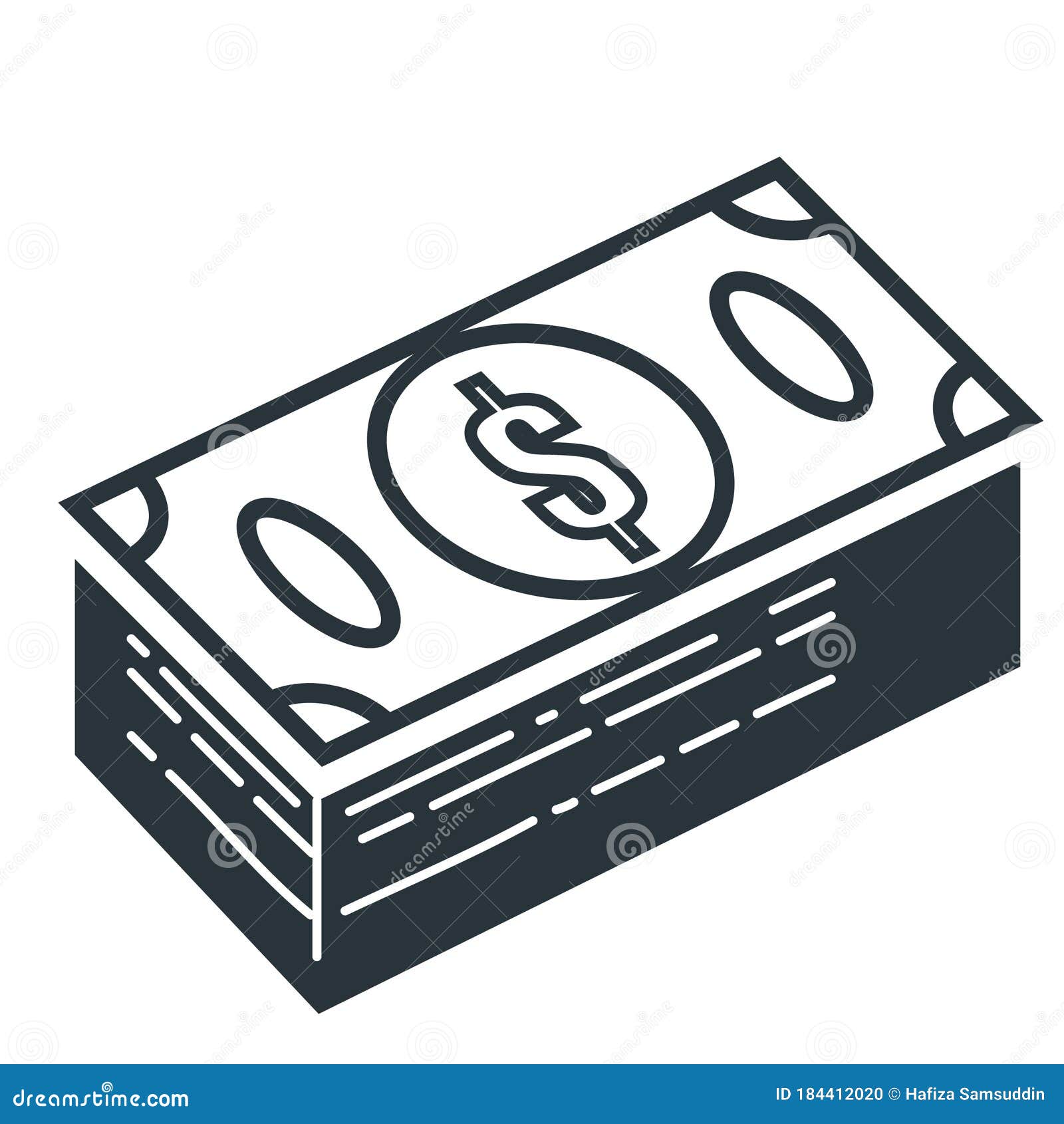 Dollar Bills. Vector Illustration Decorative Background Design Stock ...